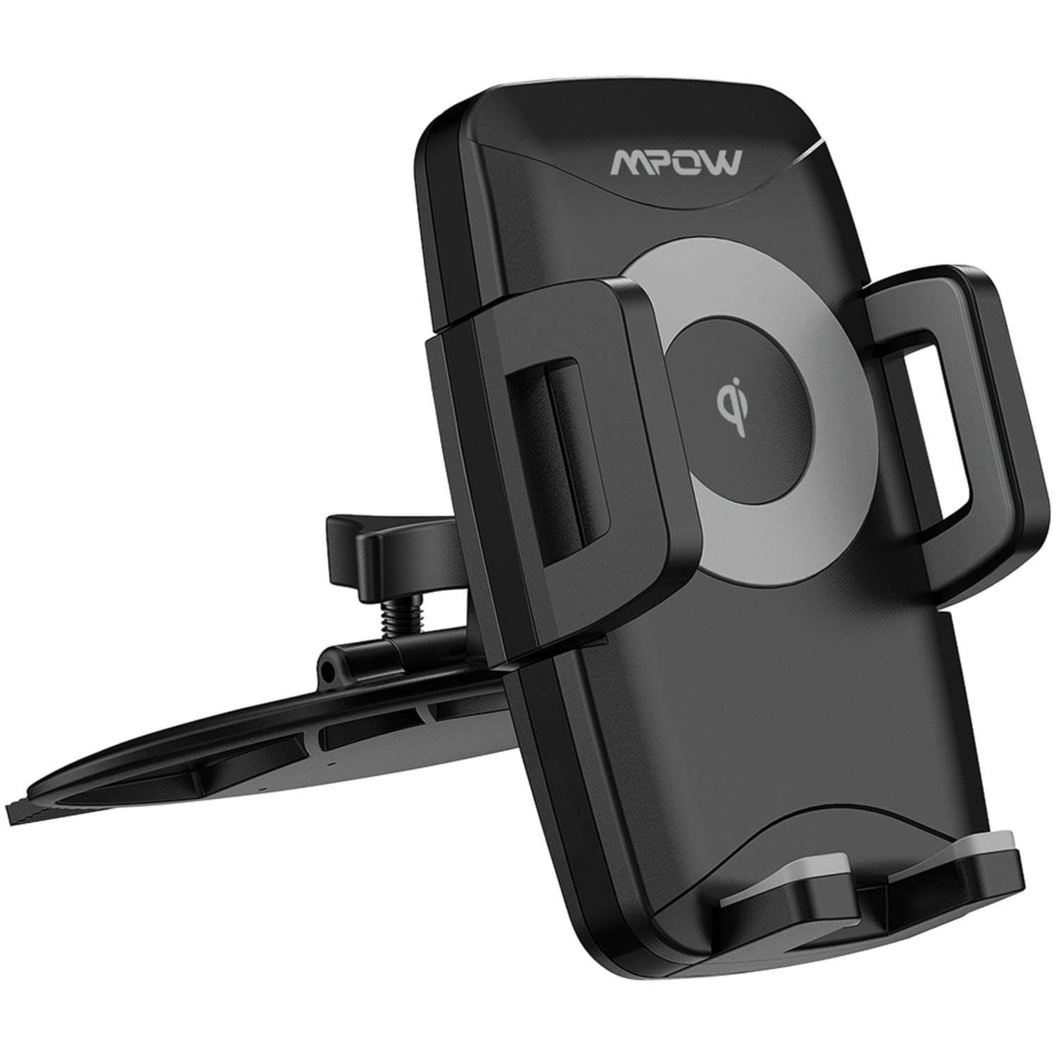 Mpow M3.1-Dual Sided Grip CD Slot Phone Mount with Qi Wireless Charging ...