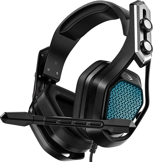 Mpow Wired Gaming Headphones with Noise Canceling Mic, Crystal 3D ...