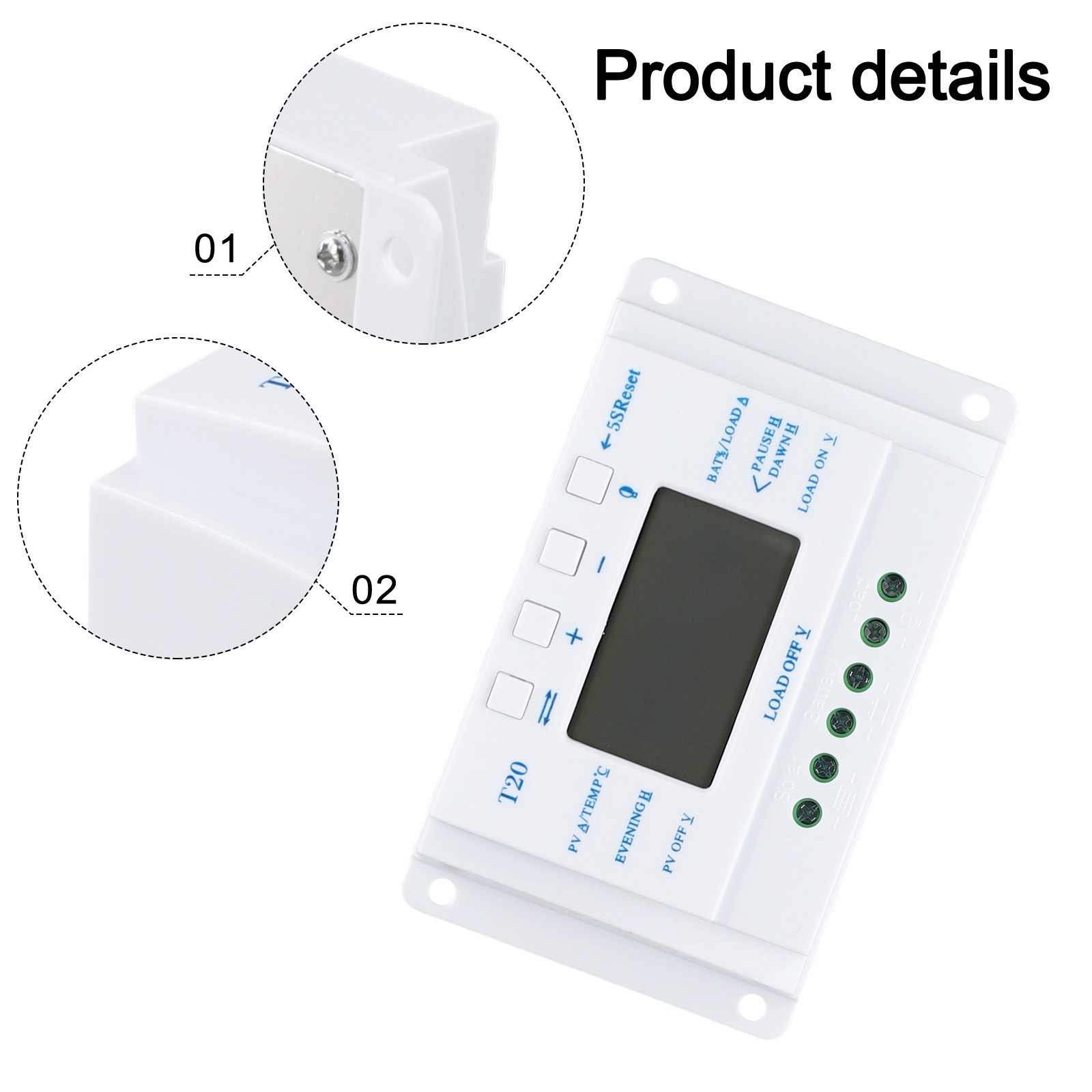 Mppt 20A Solar Panel Charge Controller Voltage Regulator Solar Panel ...