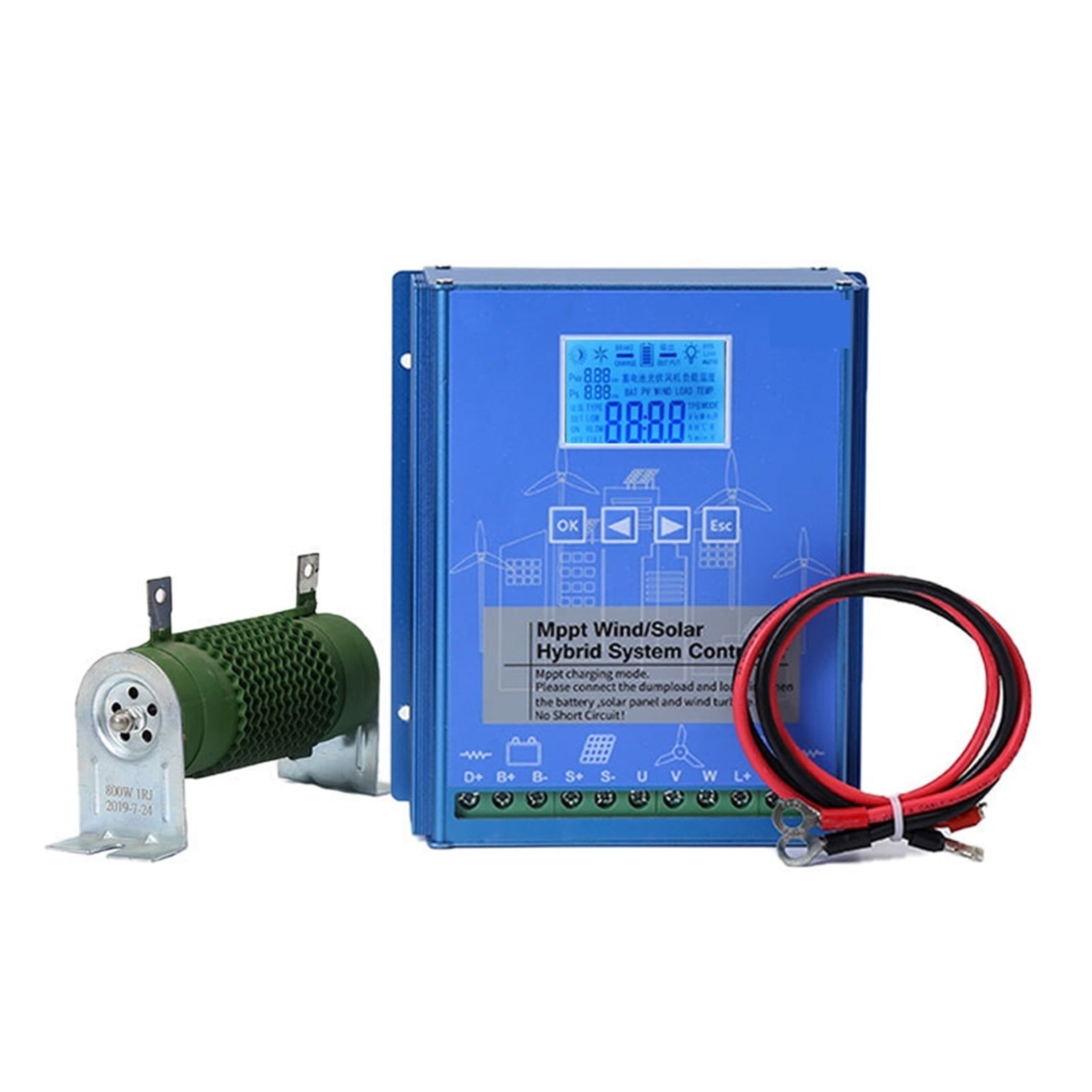 Mppt Intelligent Boost Charging Solar Wind Turbine Controller 12/24/48V Wind And Solar ...