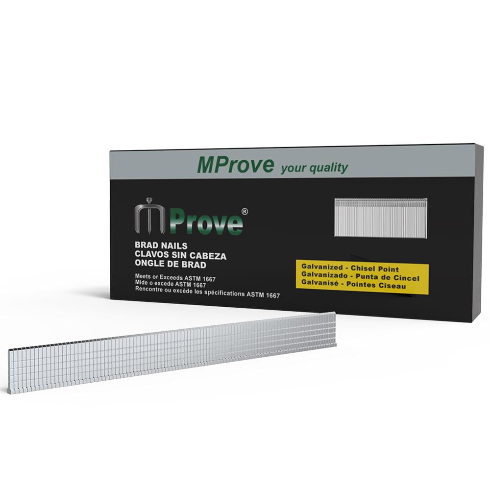 Mprove 18 Gauge Heavy Duty Galvanized Collated Nails, 3/8in (10mm ...