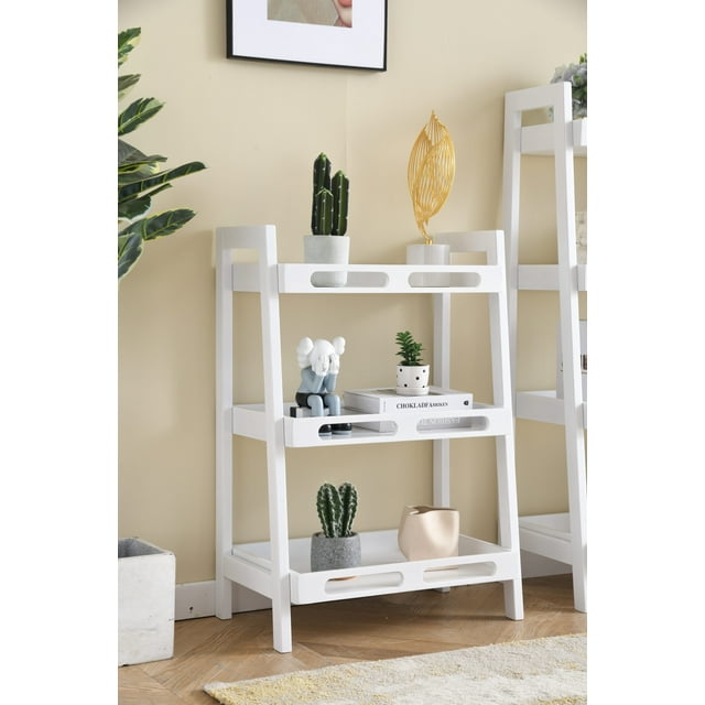 Mqlnutr Three-tier Solid Wood Shelving Unit - Walmart.com