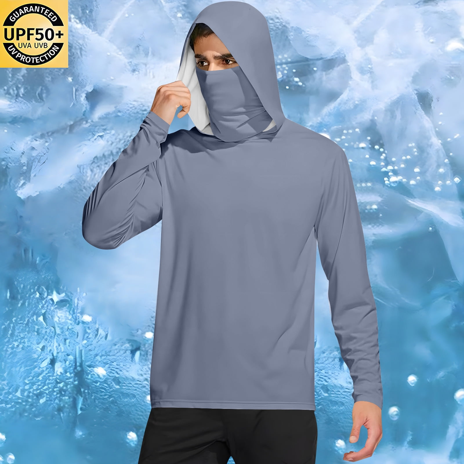 Mqqzkk Men's Sun Shirts UPF 50+ Long Sleeve Sun Protection Hoodies ...