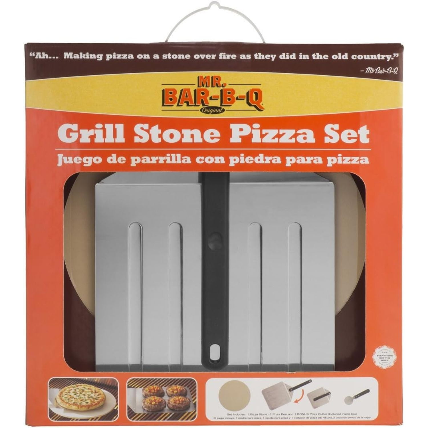 Mr. Bar-B-Q 06187X Grill Stone Pizza Set - Walmart.com