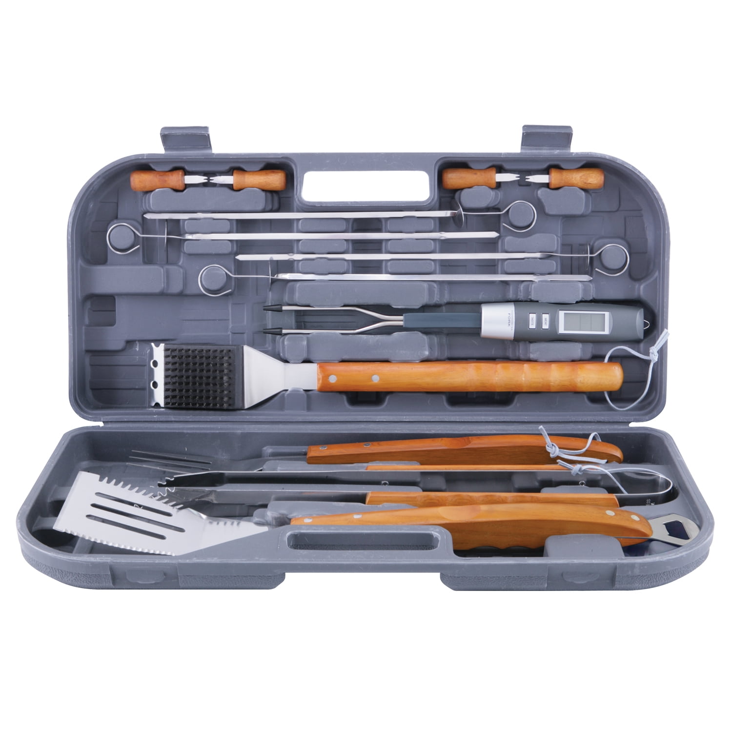 Mr. Bar-B-Q - Stainless Steel Grill Tool Set With Bonus Thermo Fork ...