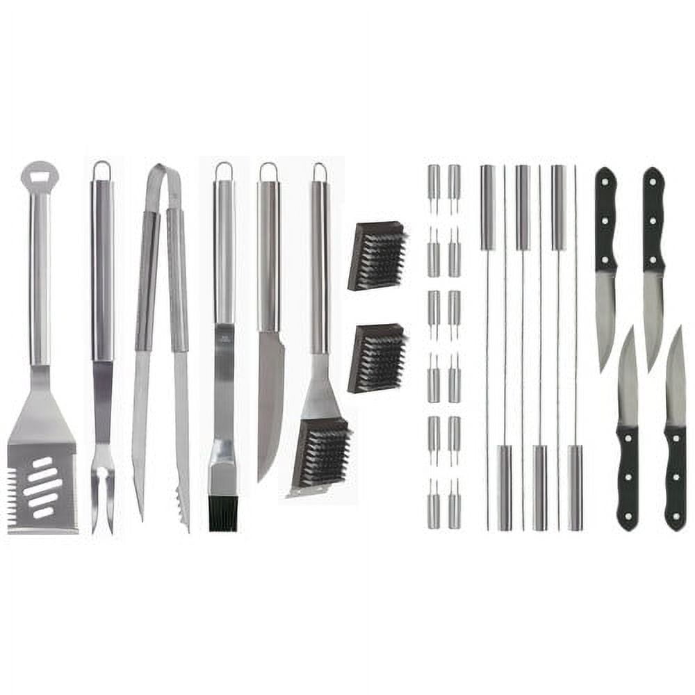 Mr. Bar-B-Q 30-Piece Stainless Steel BBQ Tool Set - Walmart.com