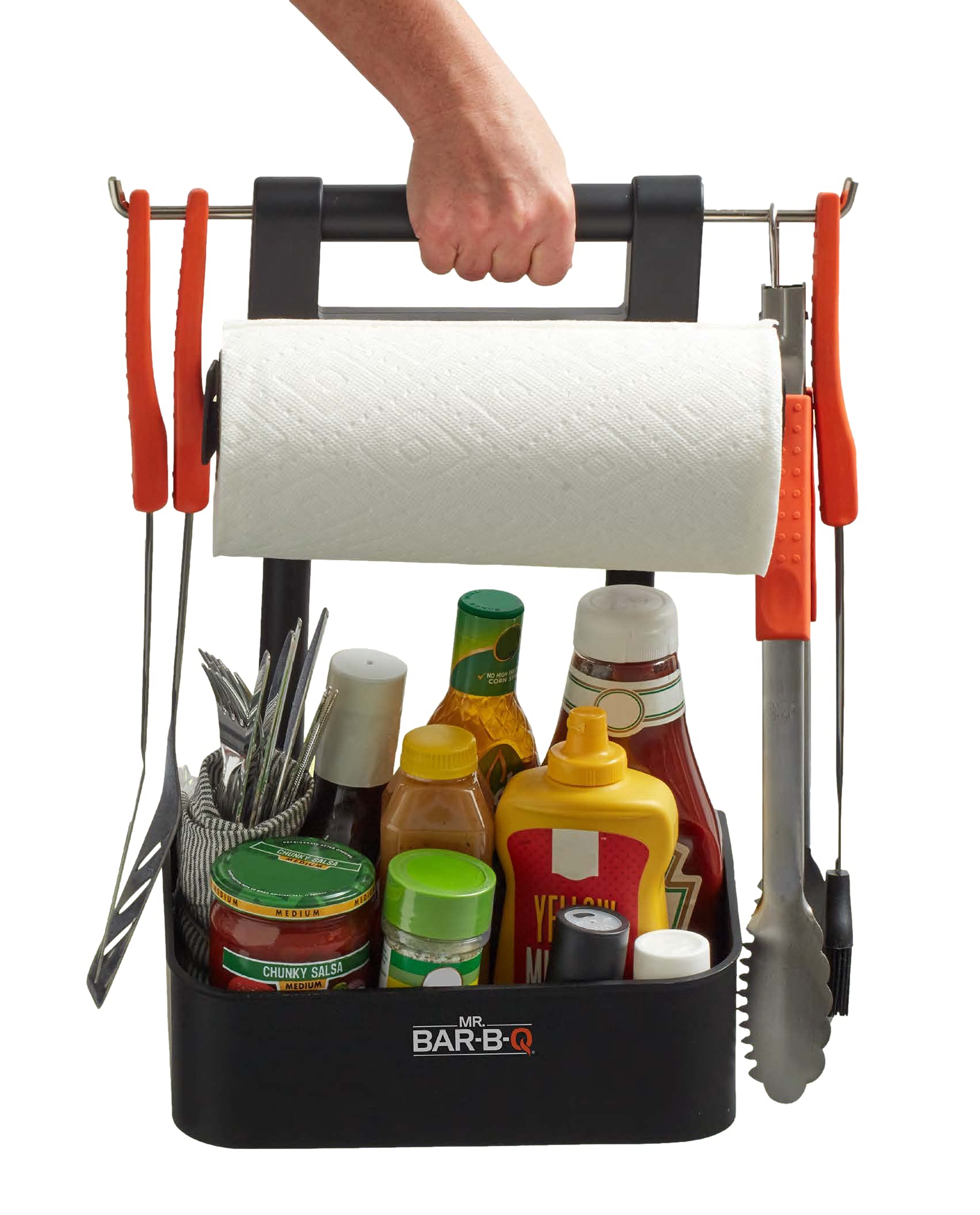 Mr. Bar-B-Q Adjustable Grilling Caddy with Extended Hooks, All Grilling ...