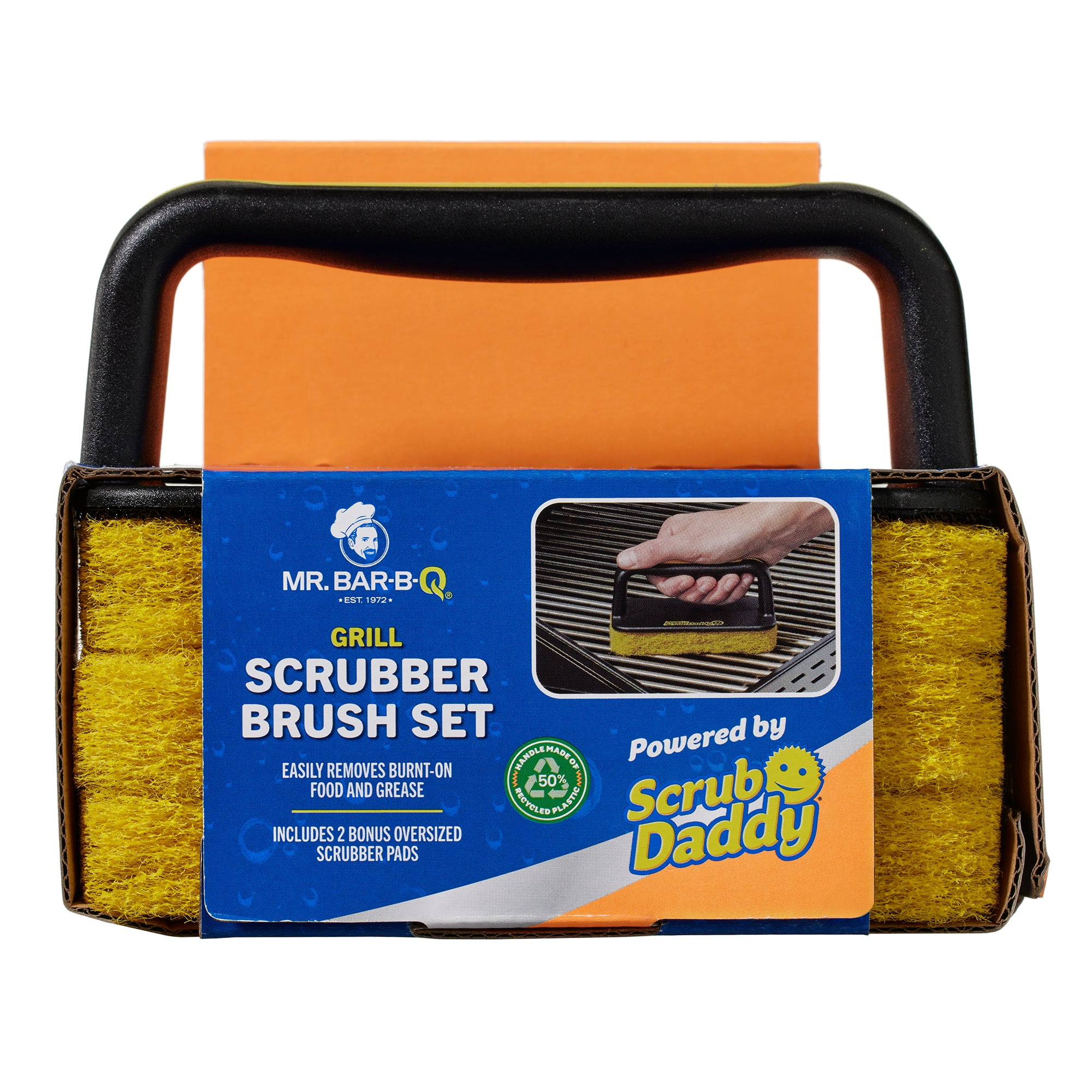 Mr. Bar-B-Q Grill Scrubber Brush Set Powered by Scrub Daddy - Walmart.com