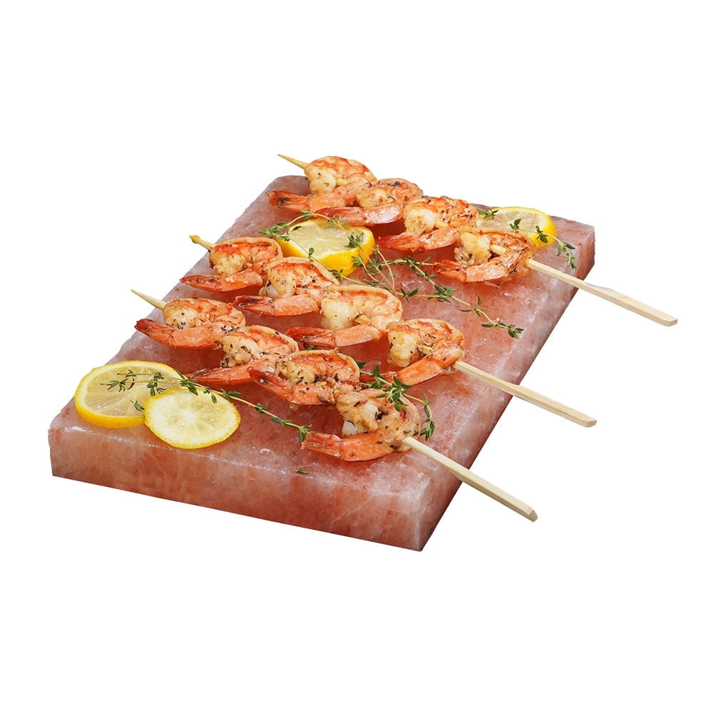 Mr. Bar-B-Q Himalayan Salt Blocks 12" x 8" with Serving Tray for ...