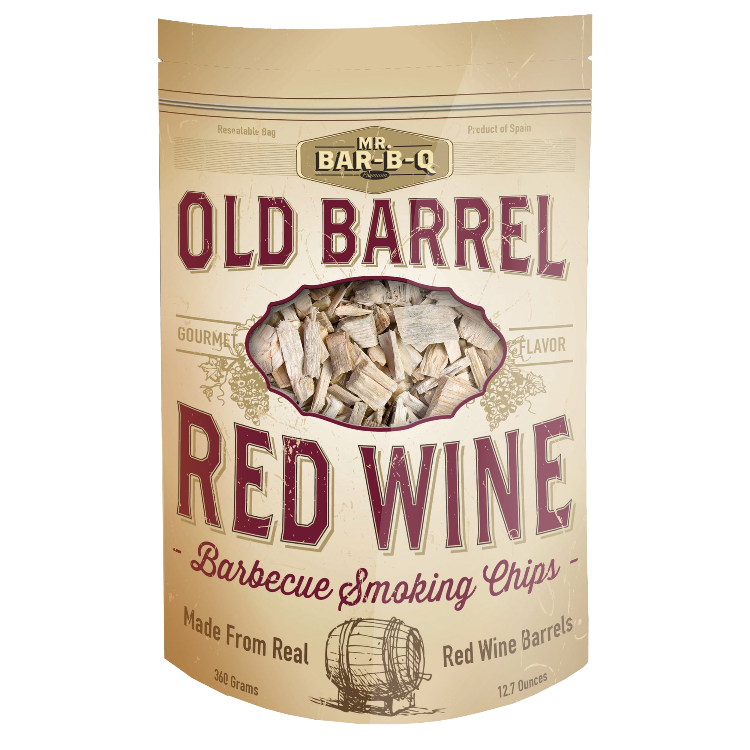 Mr. Bar-B-Q - Old Barrel Red Wine Barbecue Smoking Chips - Walmart.com