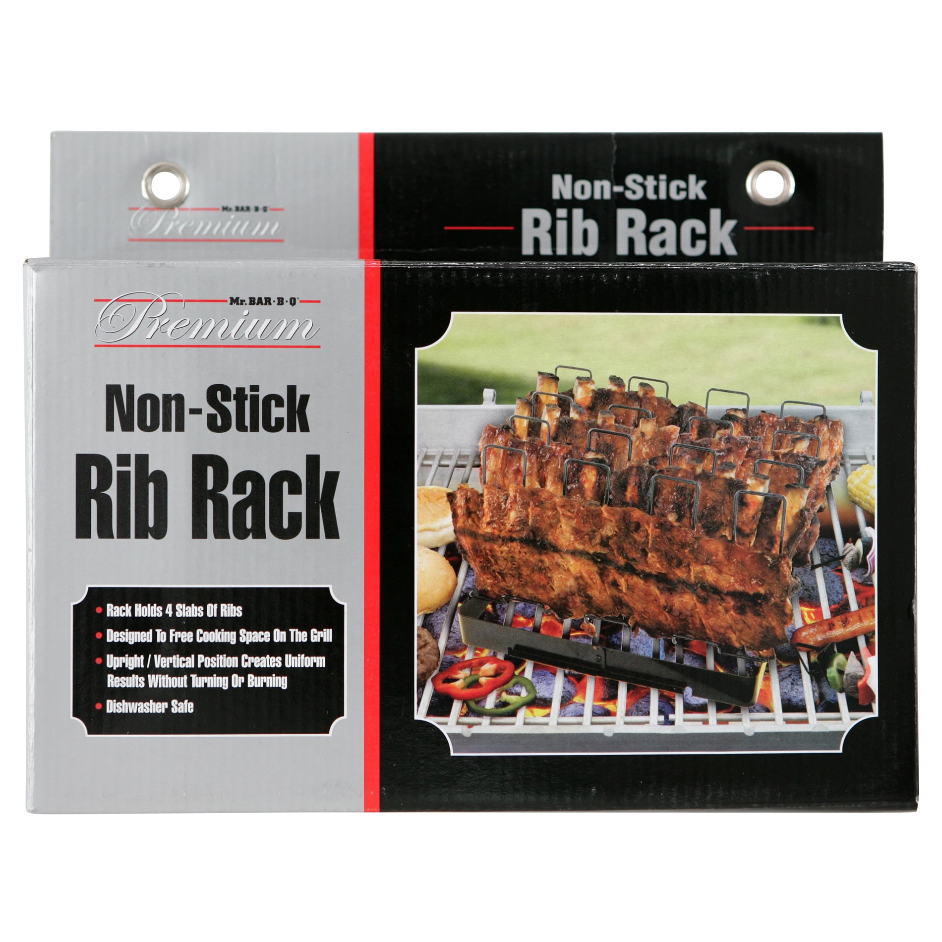 Mr. Bar-B-Q - Premium Grilling Toppers - Non Stick Rib Rack - Walmart.com