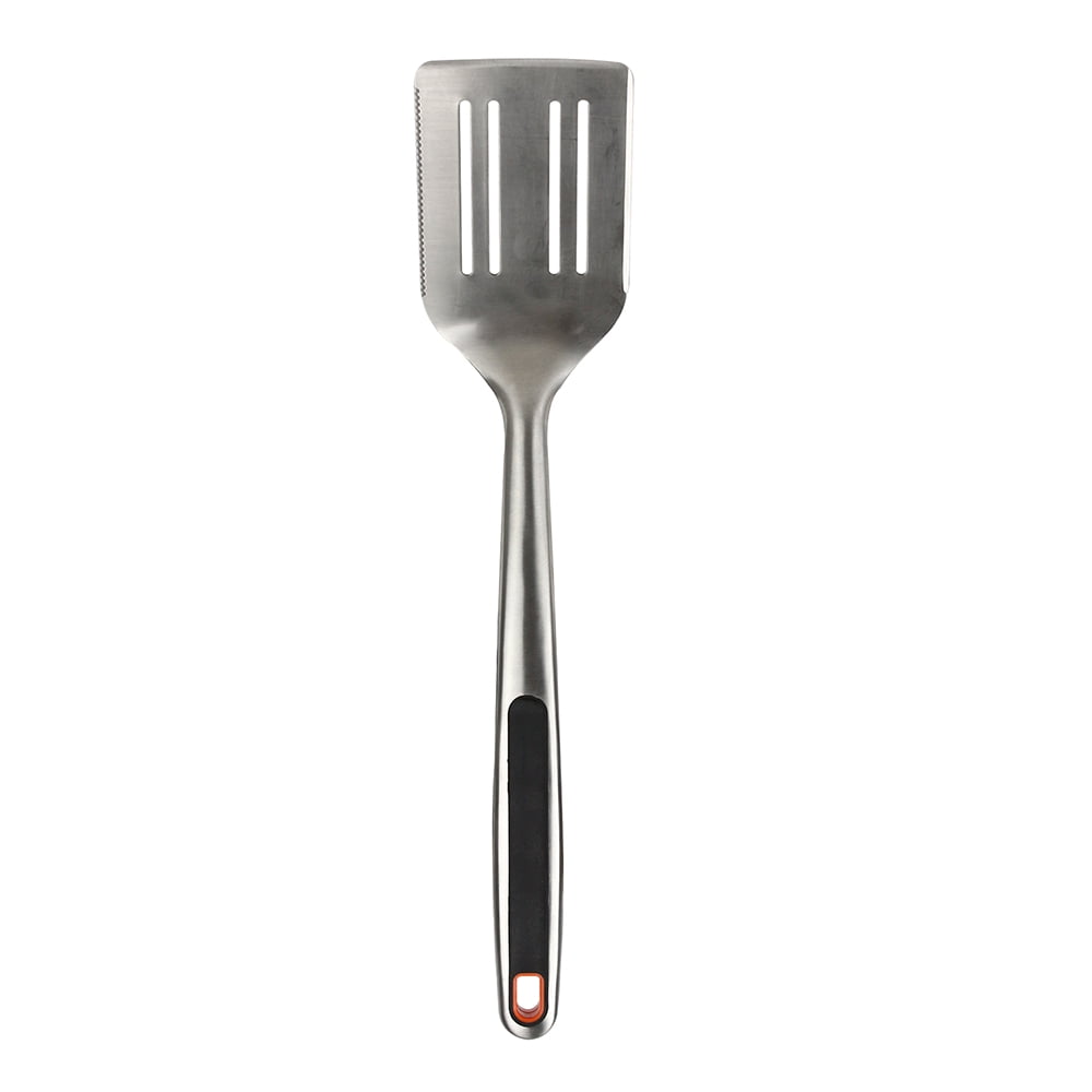 Mr Bar-B-Q Premium Spatula Stainless Steel W/ Serrated Edge & Rubber ...