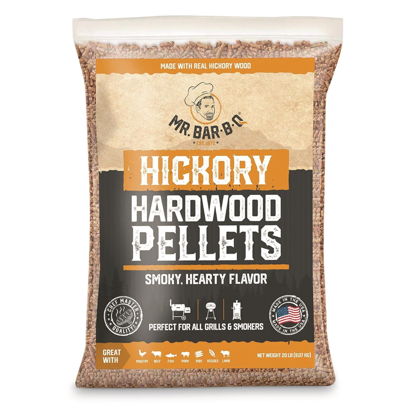 Mr. Bar-B-Q Smoking Pellets, 20 lb. Bag Hickory - Walmart Business Supplies