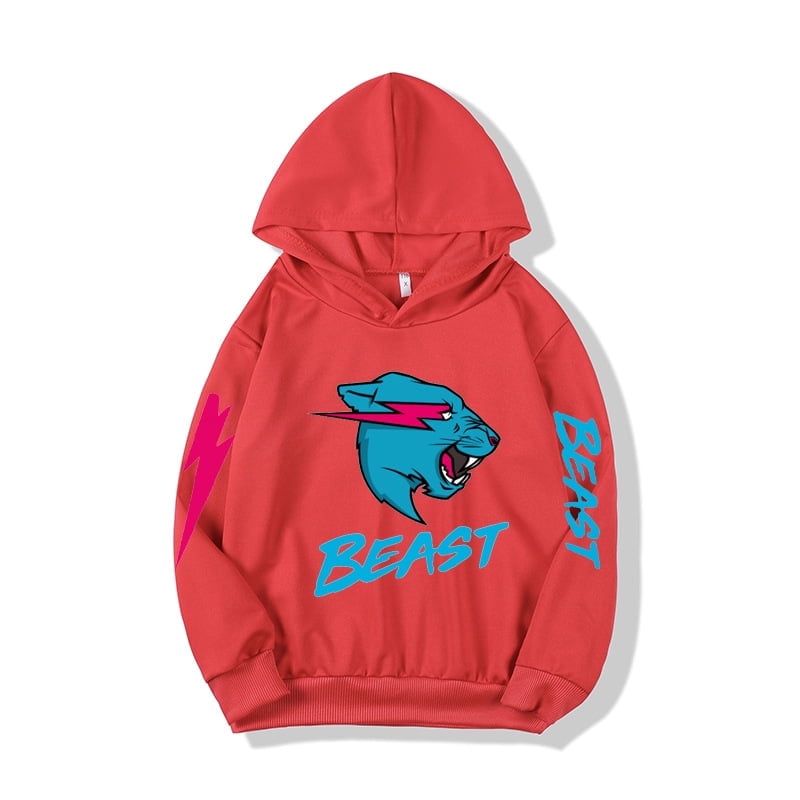 Mr-Be-ast Lightning Cat Boy's Tracksuit Pullover Hoodie Kids Jogging ...