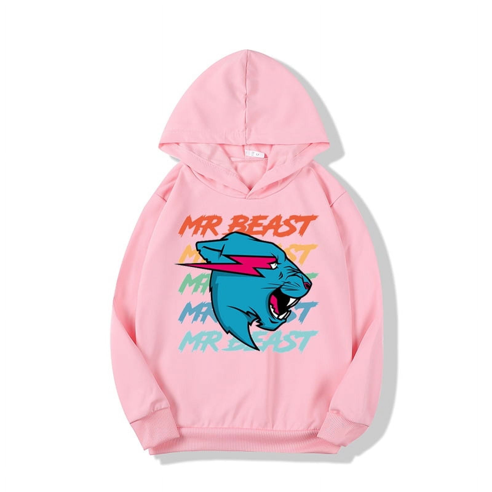 Mr-Be-ast Lightning Cat Kid 2 Piece Outfits Lounge Hoodie Sweatshirt ...