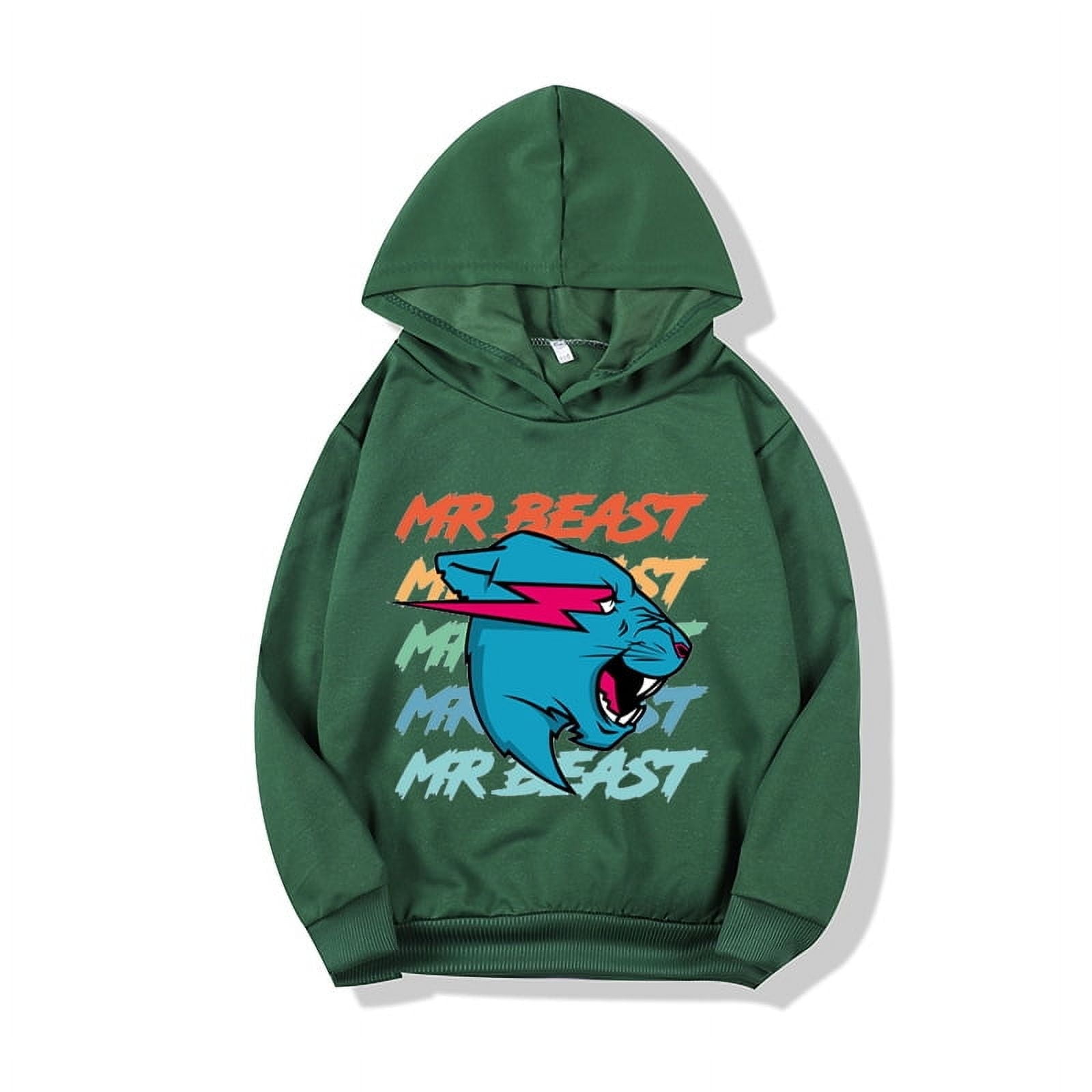 Mr-Be-ast Lightning Cat Kid 2 Piece Outfits Lounge Hoodie Sweatshirt ...