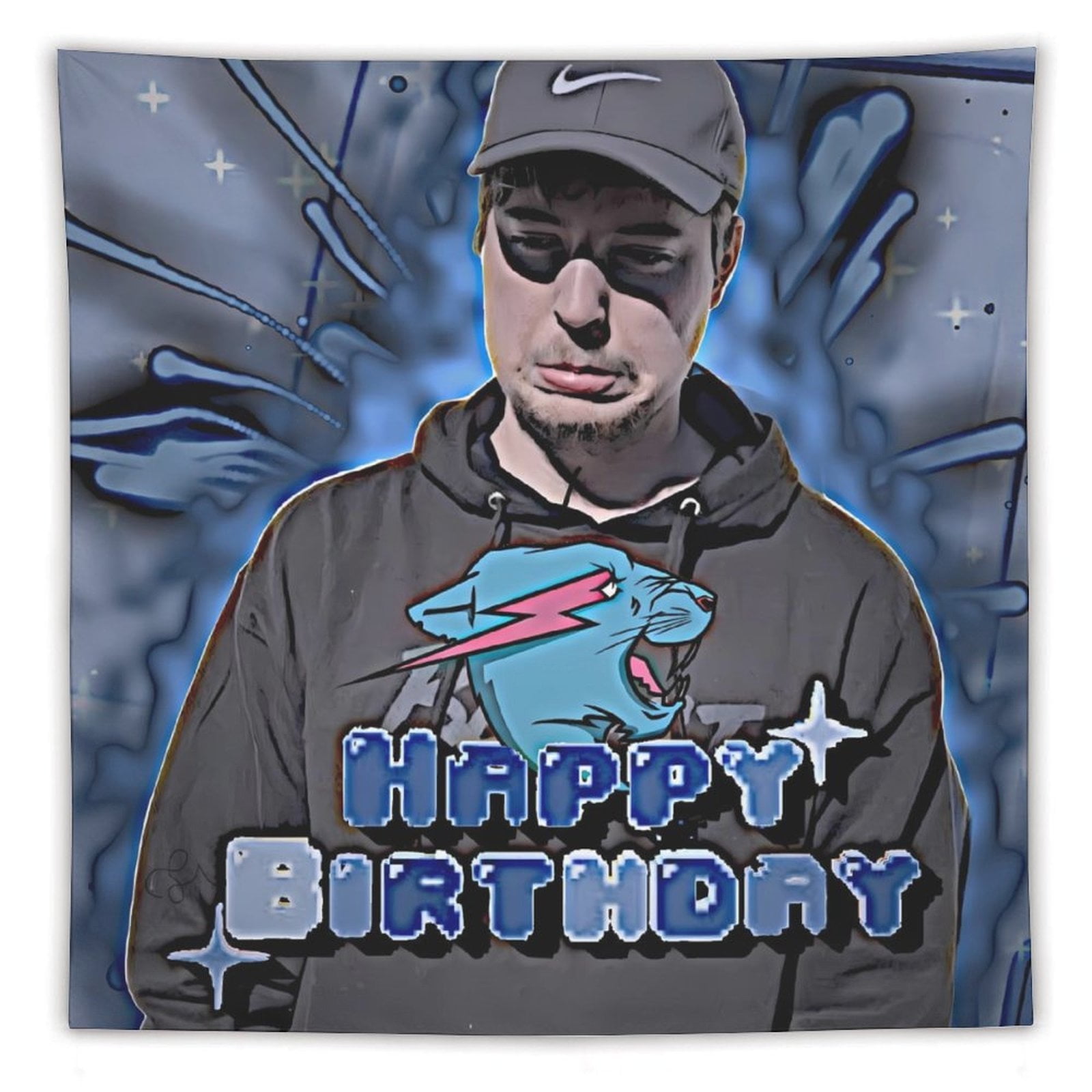 Mr Beast Tapestry, Wall Hanging Decor, Aesthetic for Bedroom, Living Room, Dorm, Soft Fabric ...