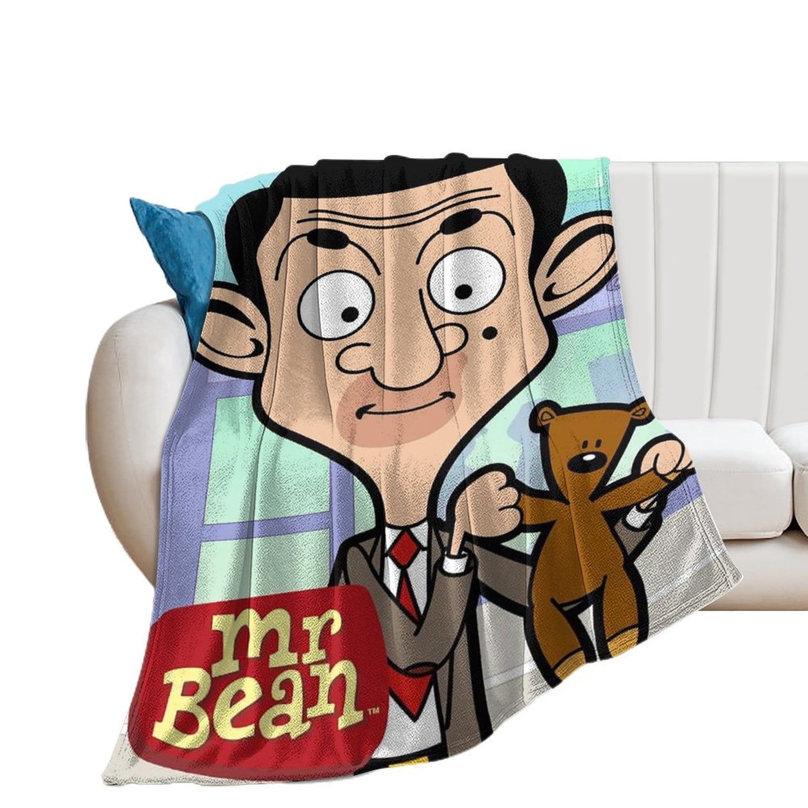 Mr. Bean Bag (2) Luxury Flannel Blanket - Super Soft Anti-Static Plush ...