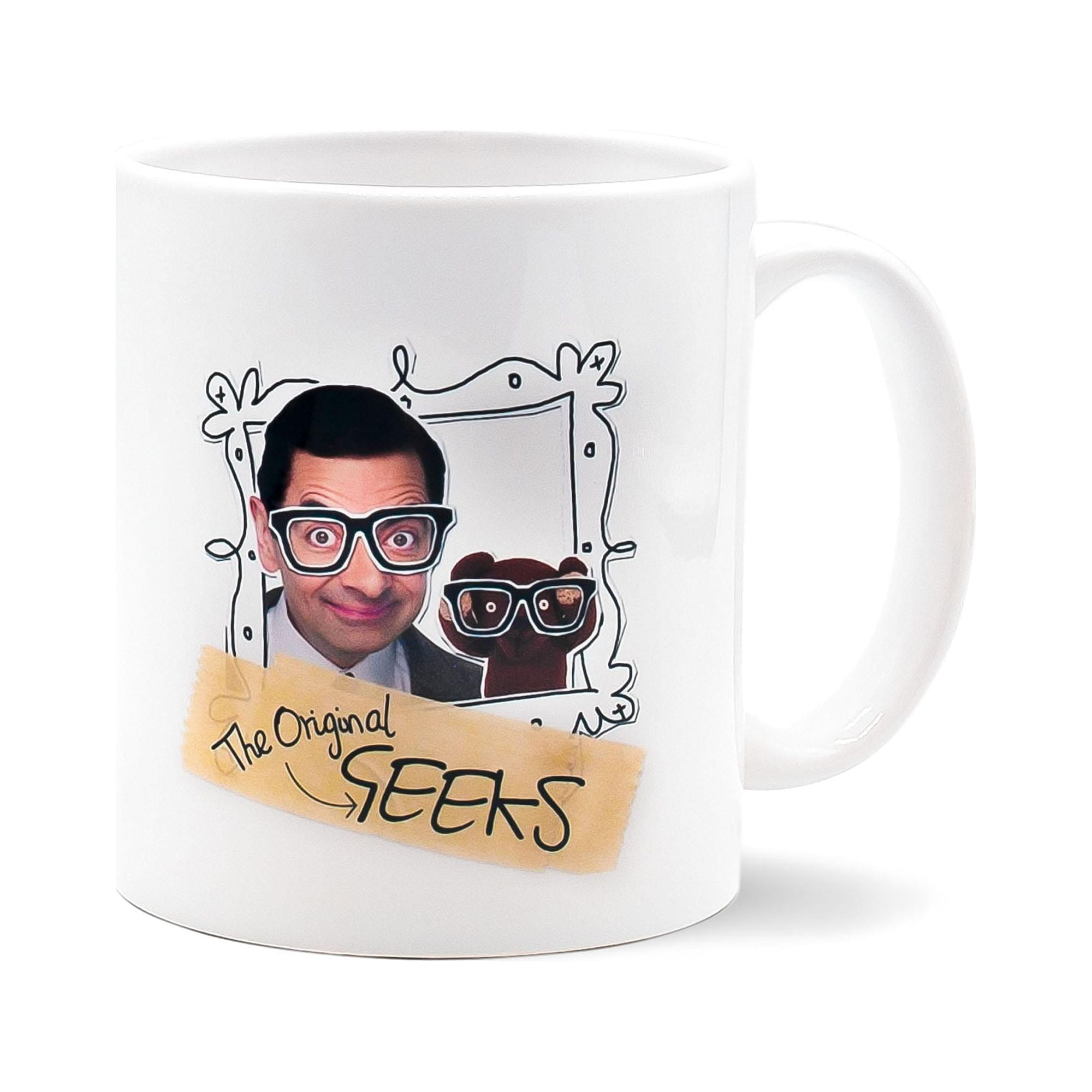 Mr. Bean and Teddy "The Original Geeks" Ceramic Mug | Holds 11 Ounces ...
