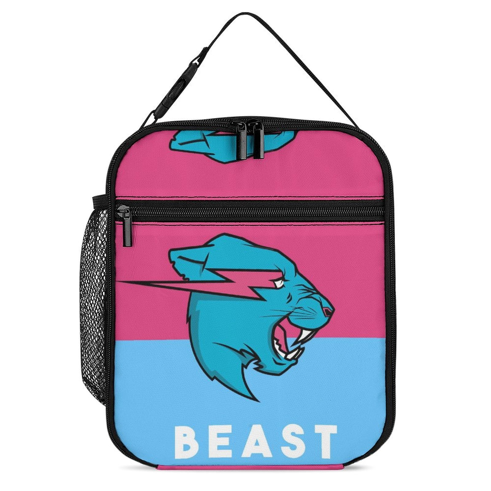 Mr-Beast 3 Custom Text Lunch Bag With Satchel Shoulder Strap ...