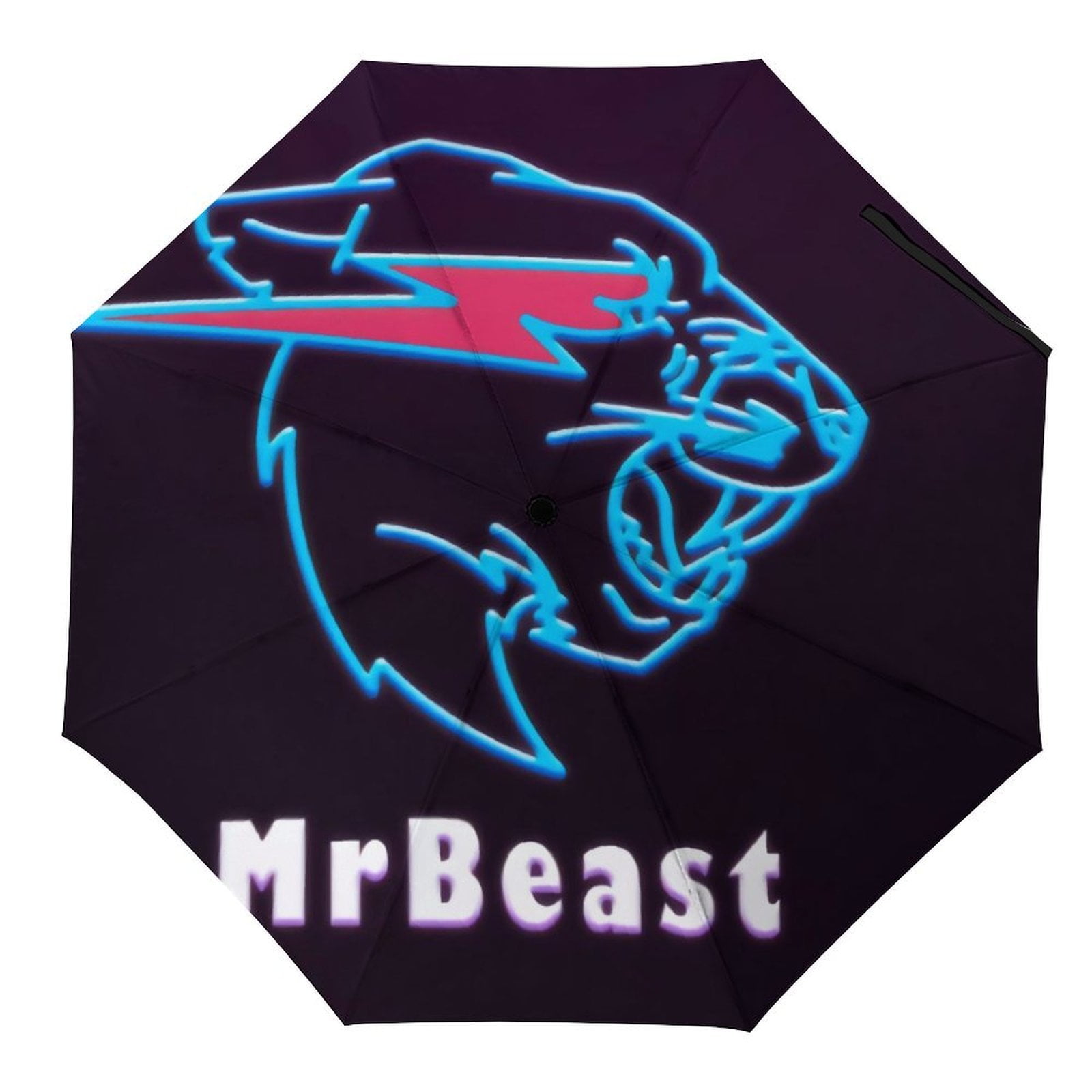 Mr Beast 3 Fold Umbrella Automatic Open-close Cartoon UV Resistant Travel Umbrella Anti-rebound ...