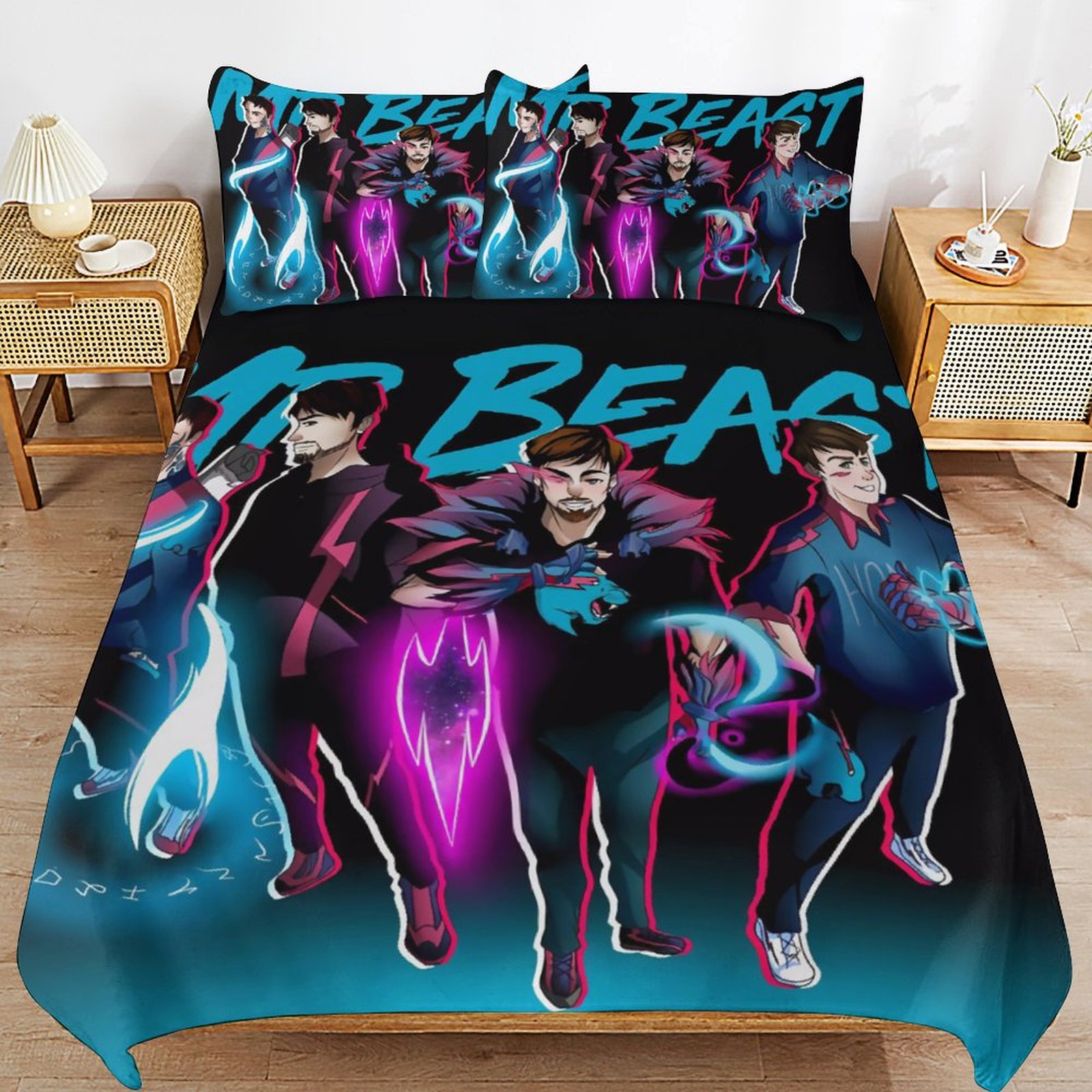 Mr Beast 3-Piece All Season Bedding Set, Comforter Set with Pillow ...