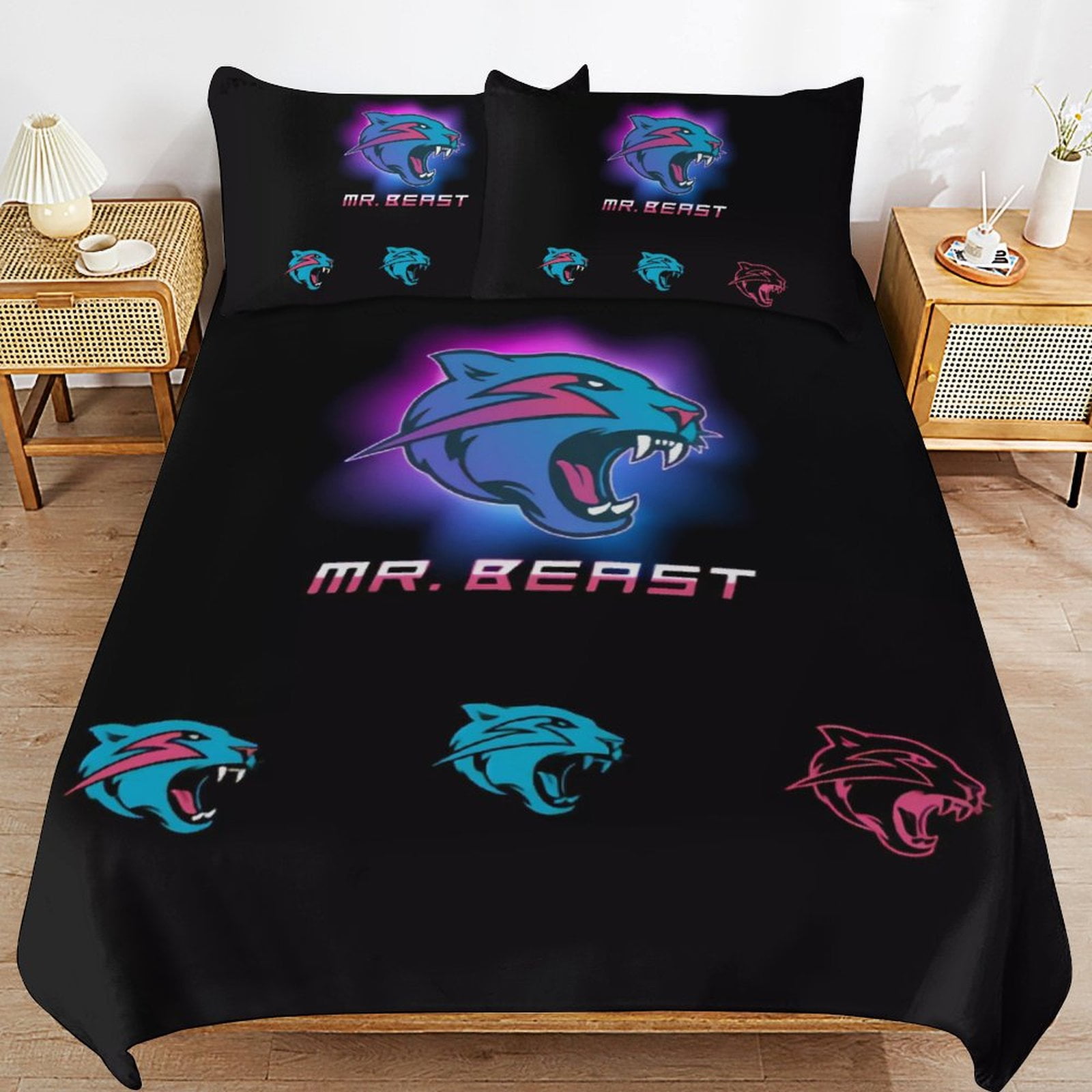 Mr Beast 3-Piece All Season Bedding Set, Comforter Set with Pillow ...