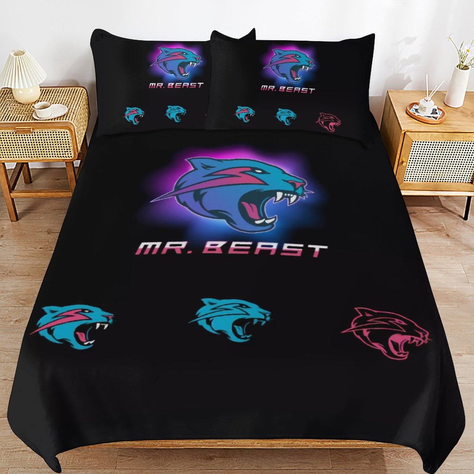 Mr Beast 3-Piece All Season Bedding Set, Comforter Set with Pillow ...