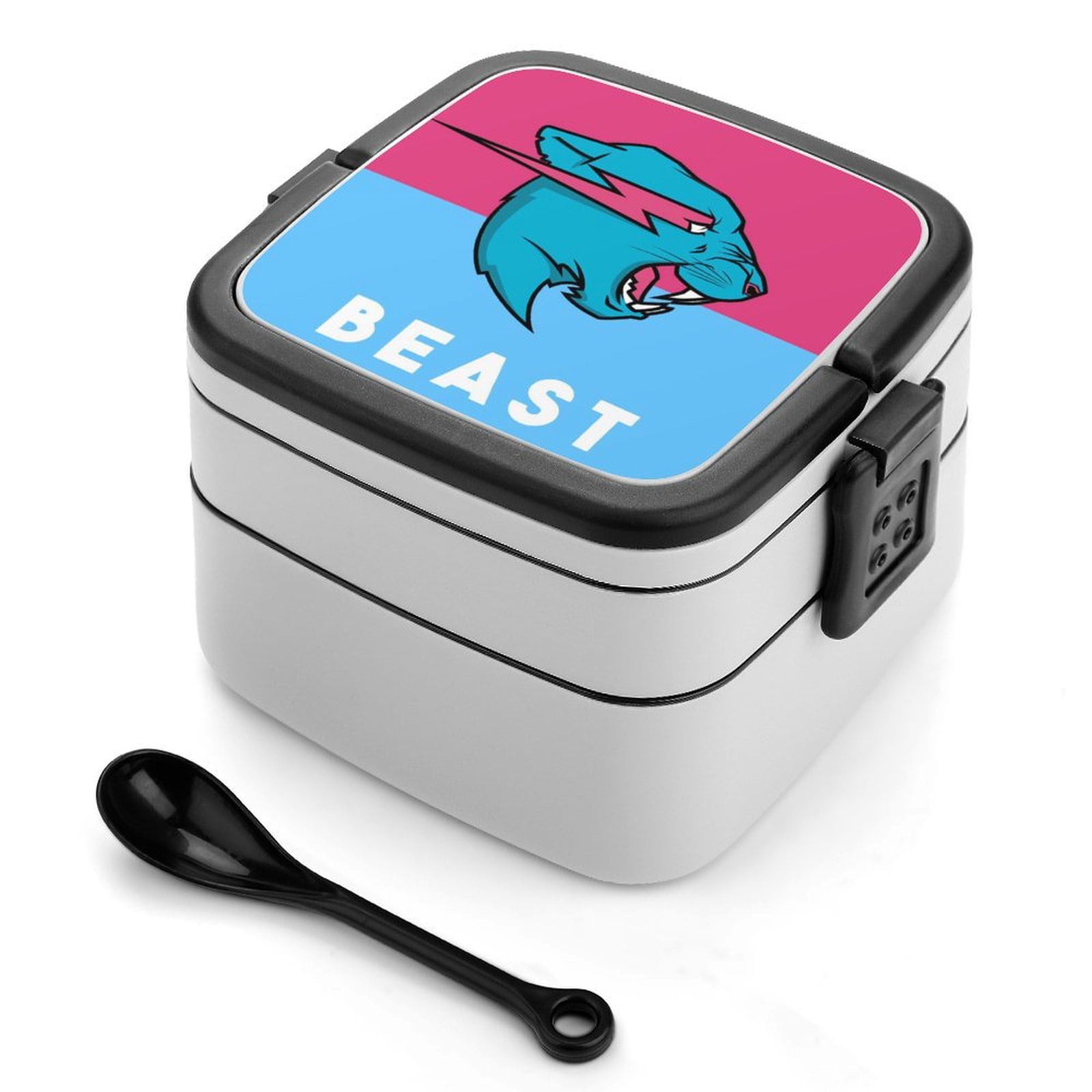 Mr-Beast 3 Reusable Bento Boxes Lunch Box Double Layer Stackable ...
