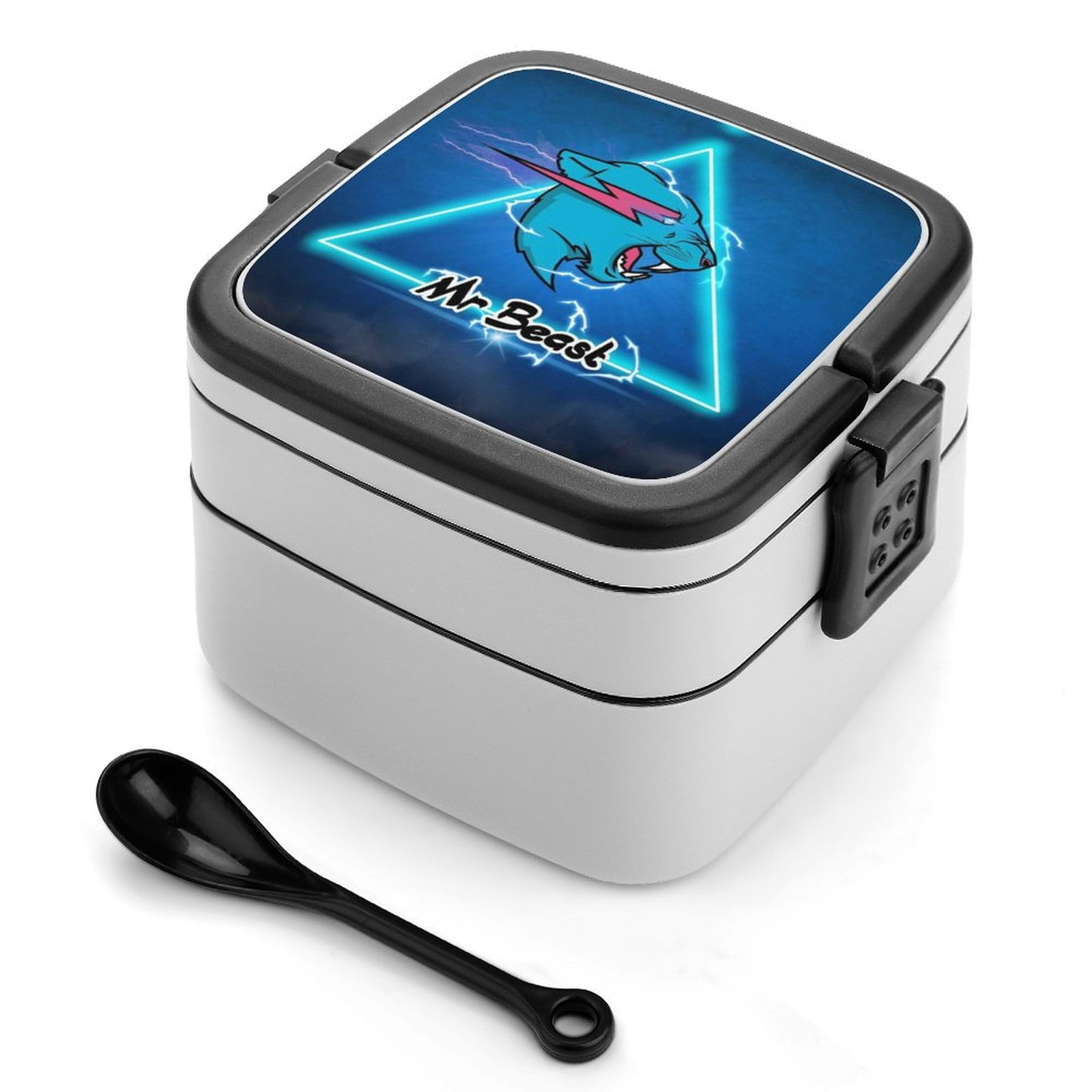 Mr Beast 9085 Reusable Bento Boxes Lunch Box Double Layer Stackable ...