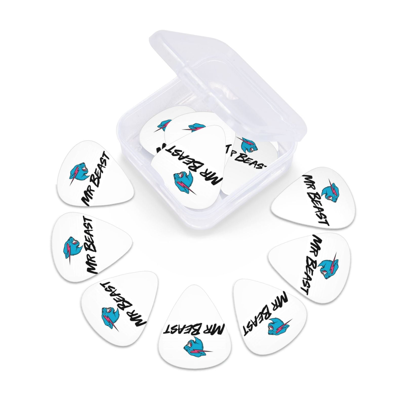 Mr Beast 9856 12 Piece Guitar Picks Set With Holder For Acoustic ...