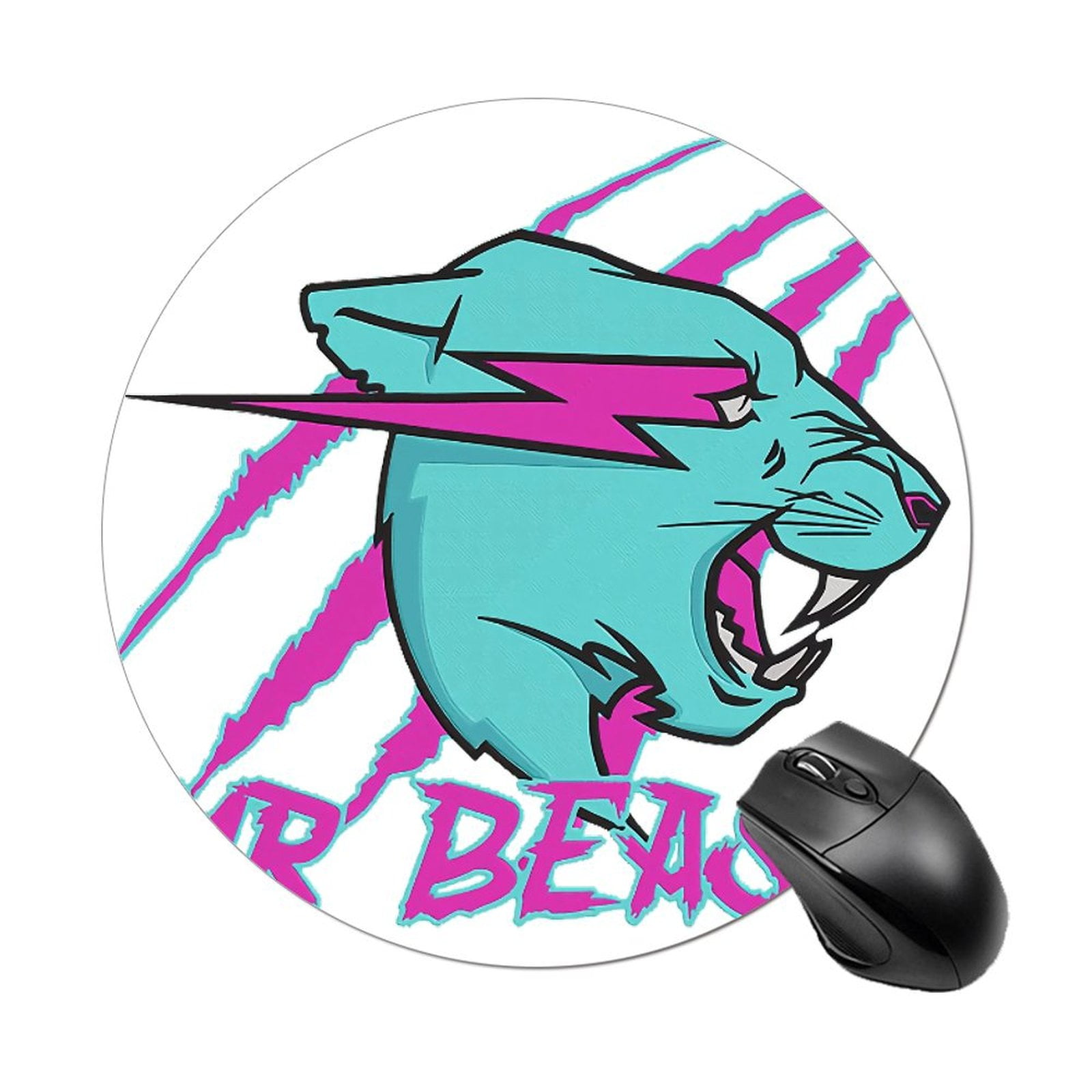 Mr Beast Anti-Slip Round Mouse Pad Portable Design for Home Work Office ...