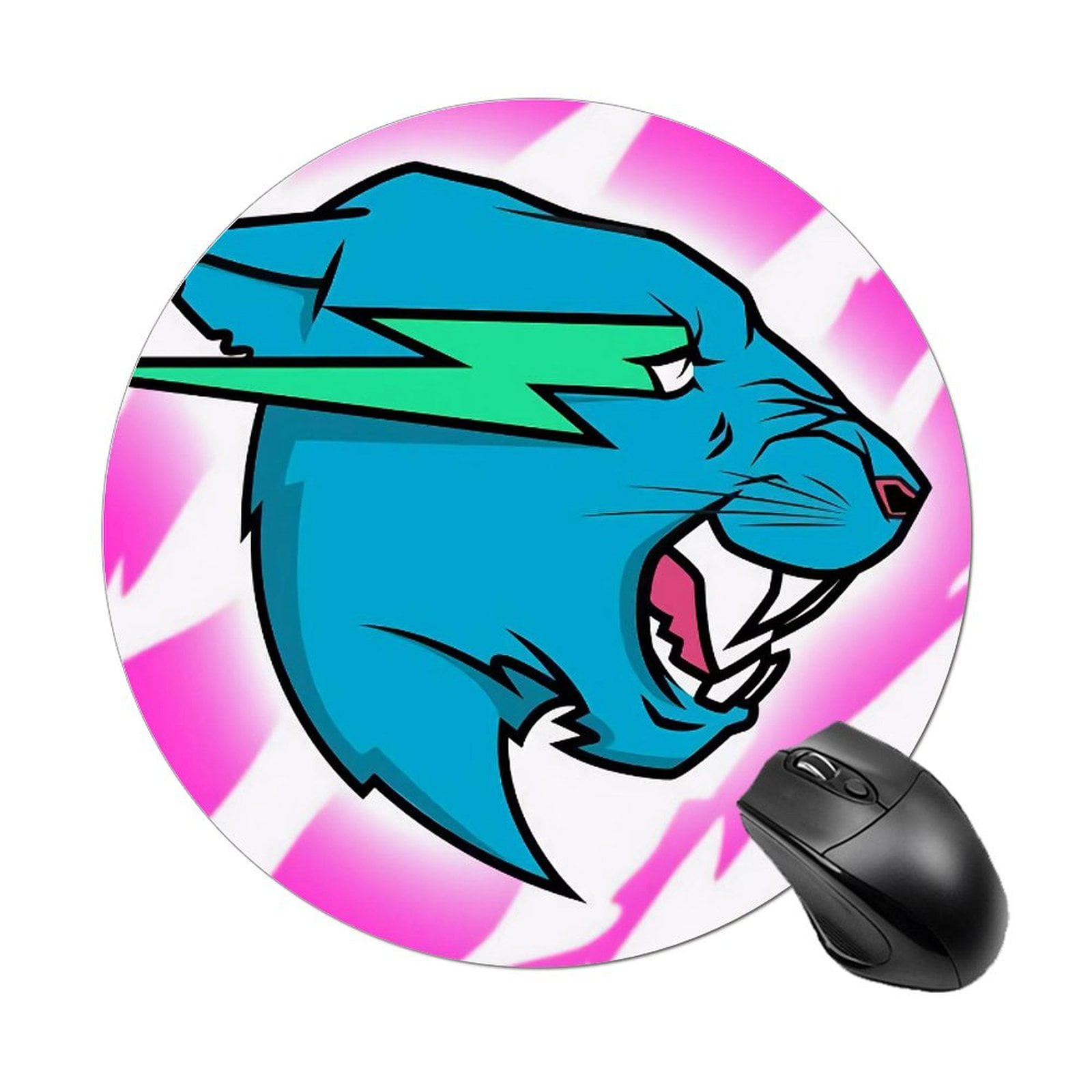 Mr Beast Anti-Slip Round Mouse Pad Portable Design for Home Work Office ...