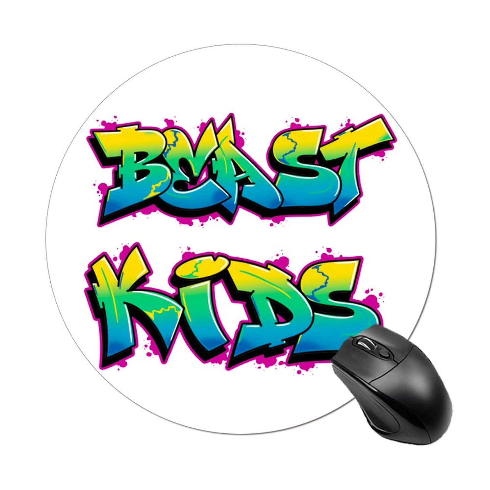 Mr Beast Anti-Slip Round Mouse Pad Portable Design for Home Work Office ...