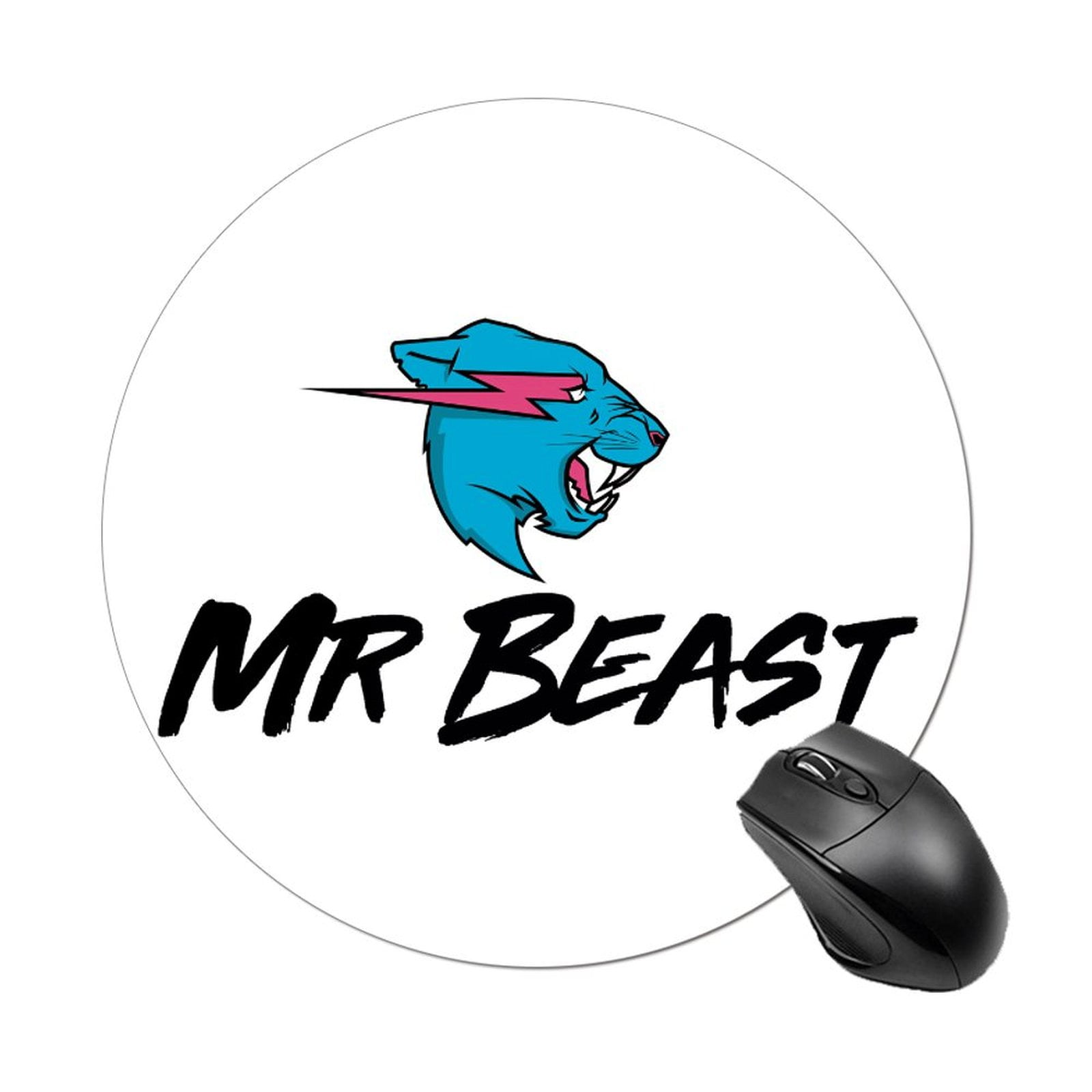 Mr Beast Anti-Slip Round Mouse Pad Portable Design for Home Work Office ...