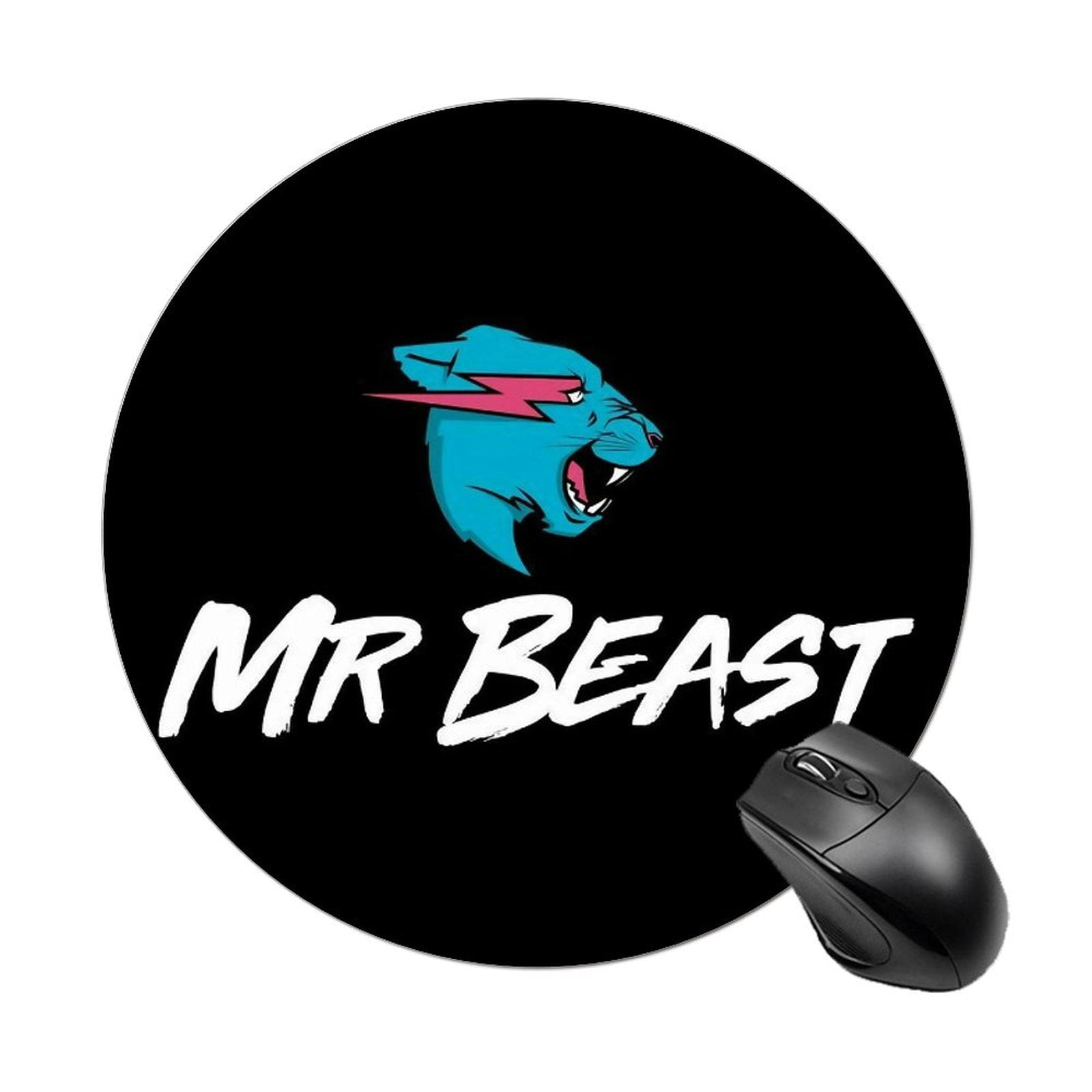 Mr Beast Anti-Slip Round Mouse Pad Portable Design for Home Work Office ...