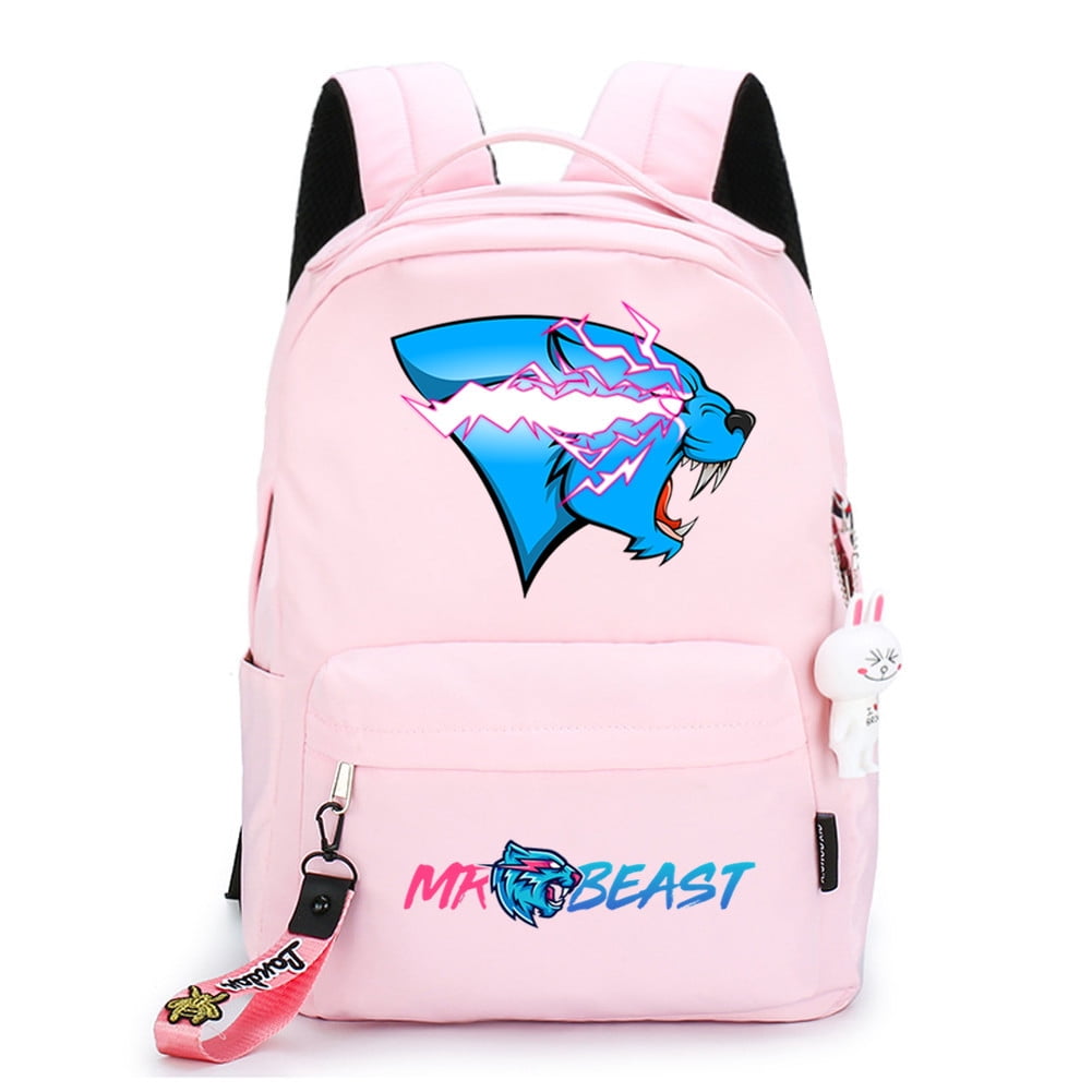 Mr Beast Backpack Lightning Cat Cute Cartoon School Bag Shoulder Bag ...