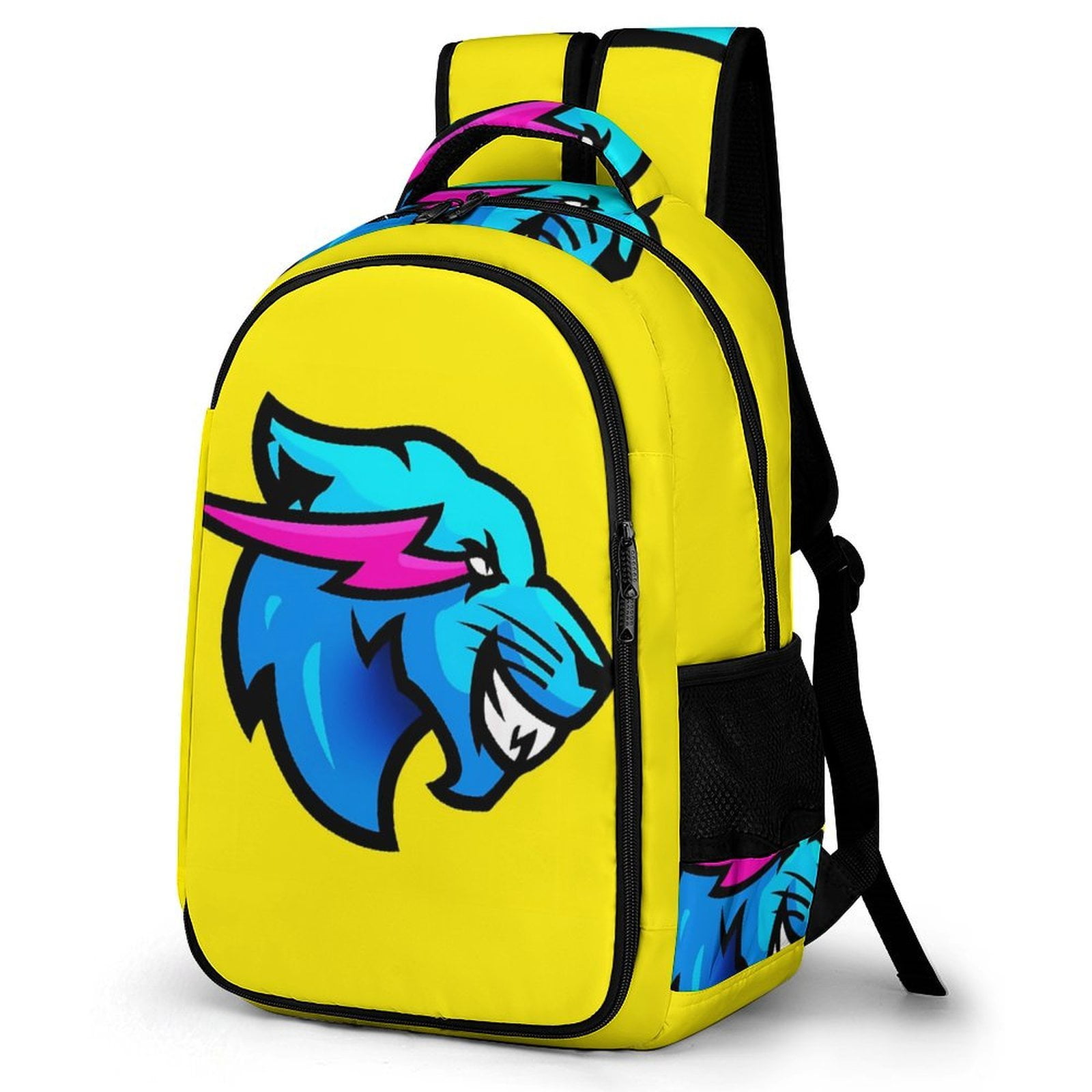 Mr-Beast Backpack, Lightweight Dual Zippers School Backpacks Adjustable ...