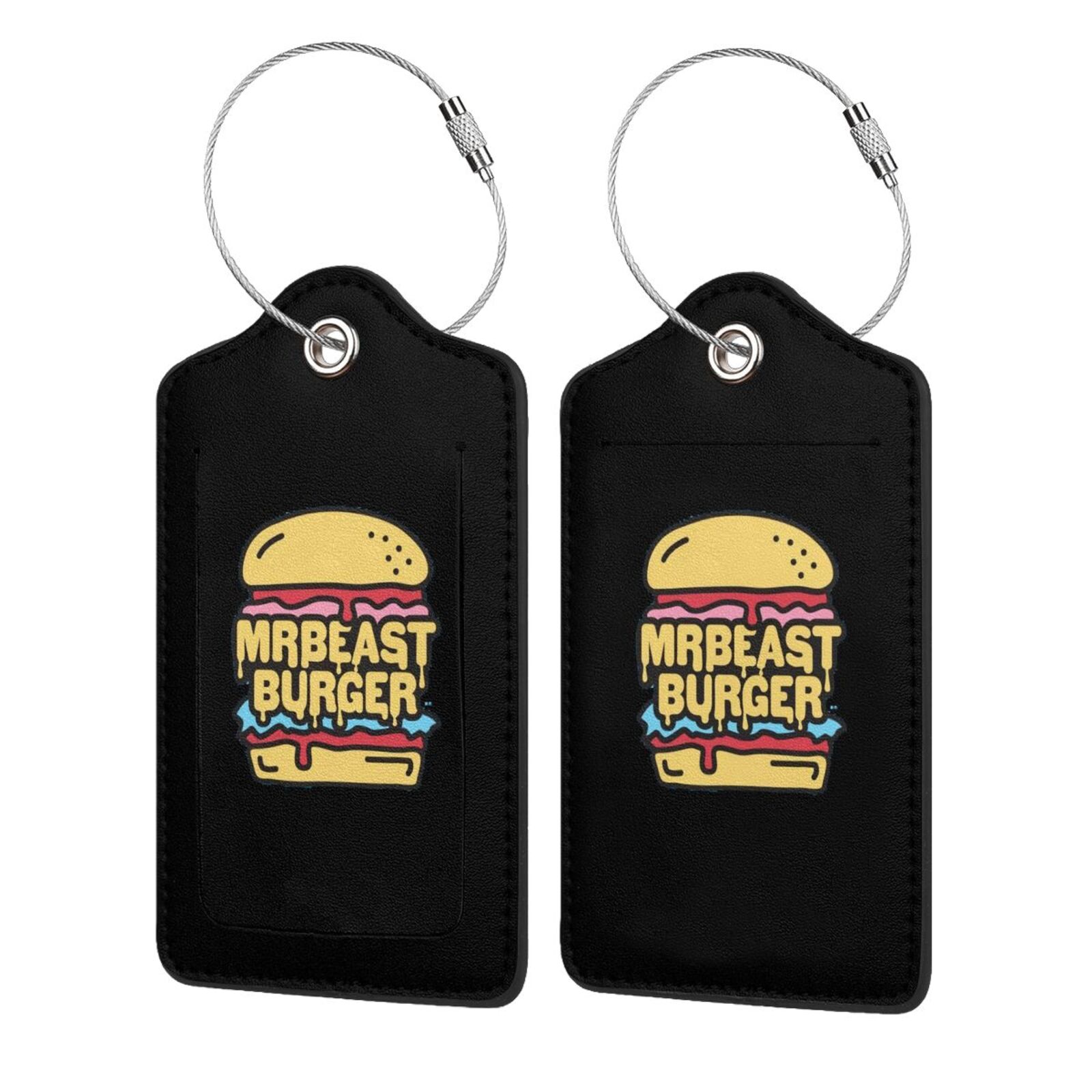 Mr-Beast Burgers Luggage Tags for Suitcases Travel ID Identification ...