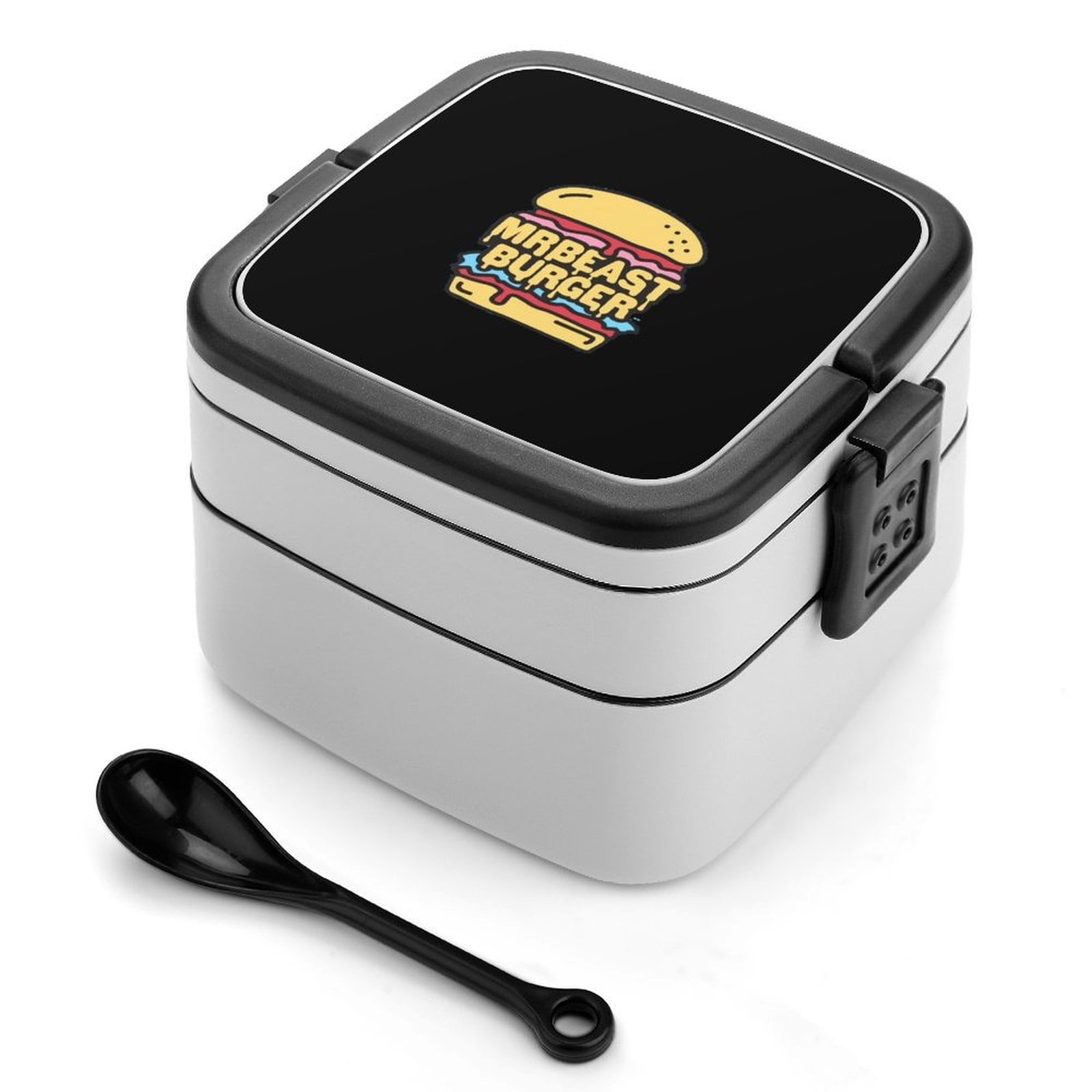 Mr-Beast Burgers Reusable Bento Boxes Lunch Box Double Layer Stackable ...