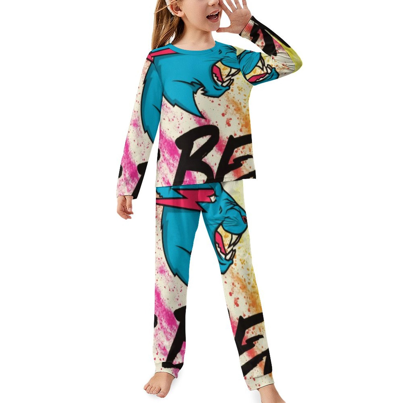 Mr Beast Child Pajamas Set for Boys Girls 6 Sizes, Long Sleeve Soft Sleepwear Unisex Pjs Short ...
