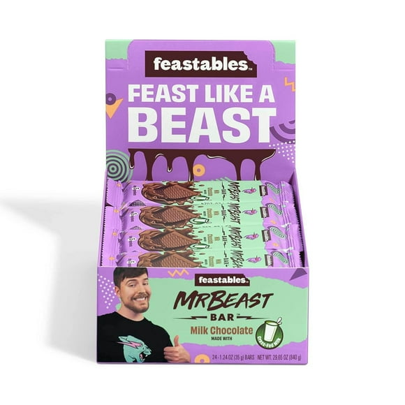 Feastables Chocolate Bars in Chocolate - Walmart.com
