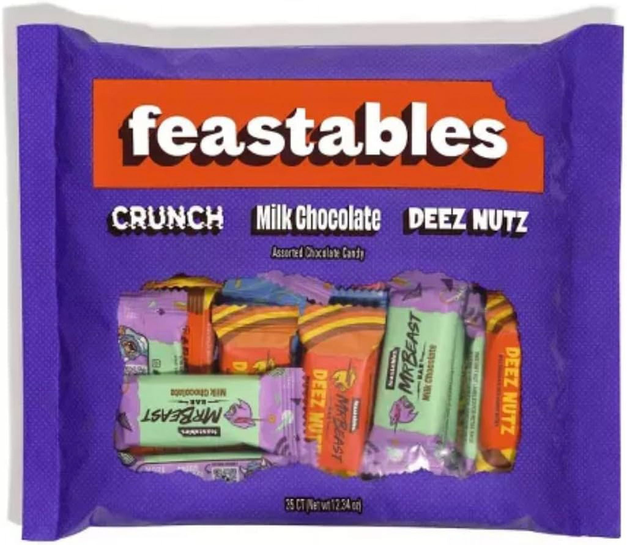 Mr. Beast Feastables Mini Chocolate Bars, Bag of 50, Premium Quality ...