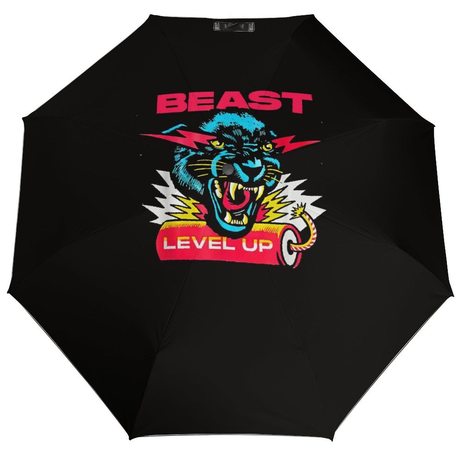 Mr Beast Level Up Logo Travel Automatic Folding Rain Umbrellas with ...
