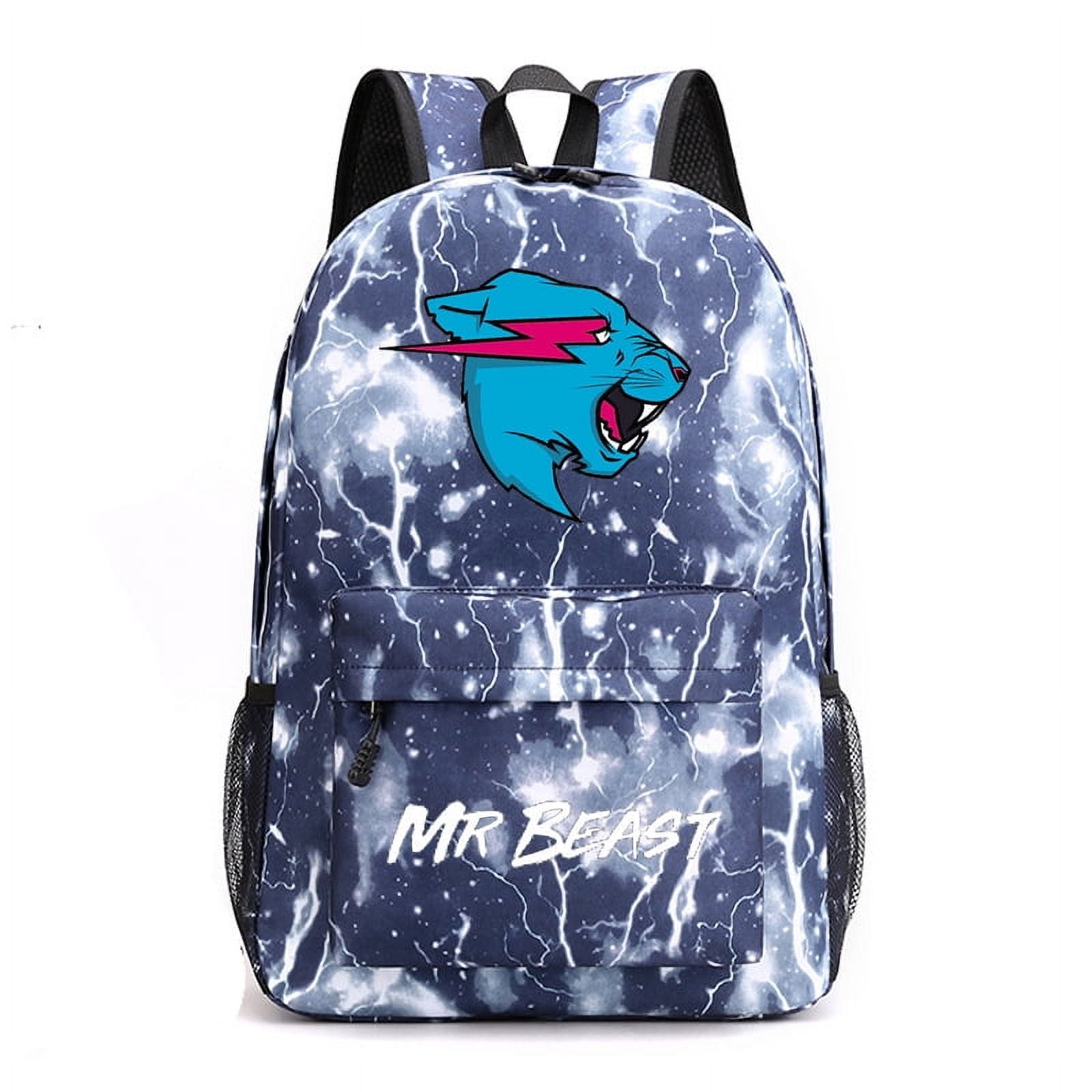 Mr Beast Lightning Cat Backpack Cartoon Bag Backpack Lightweight Large ...