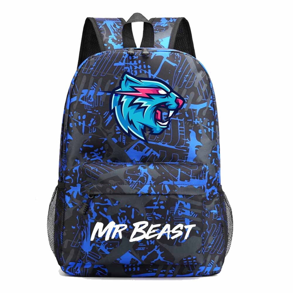 Mr Beast Lightning Cat Backpacks Cartoon Backpack 3D Printed Laptop Bag ...