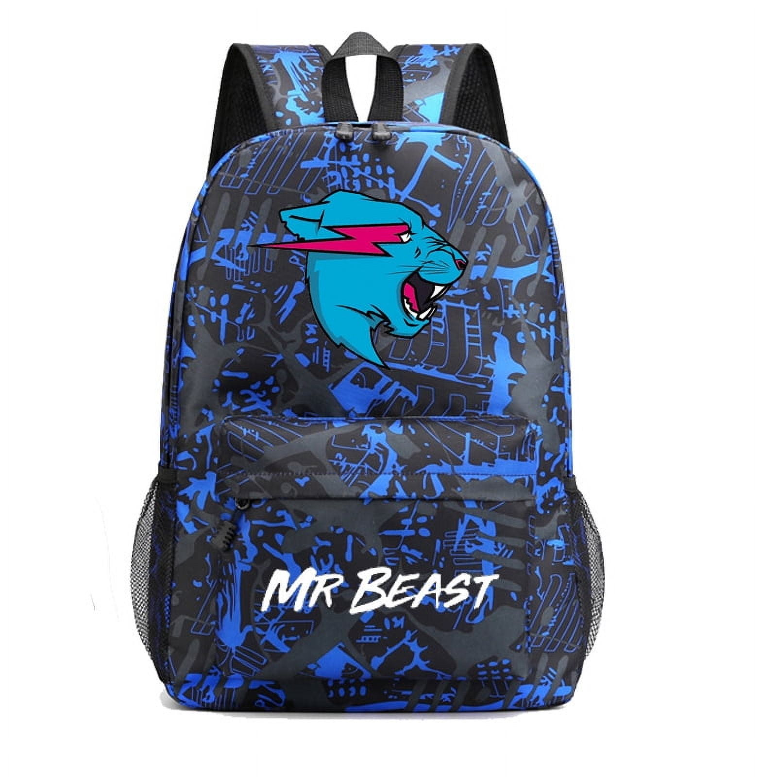 Mr Beast Lightning Cat Backpacks Cartoon Backpack 3D Printed Laptop Bag ...