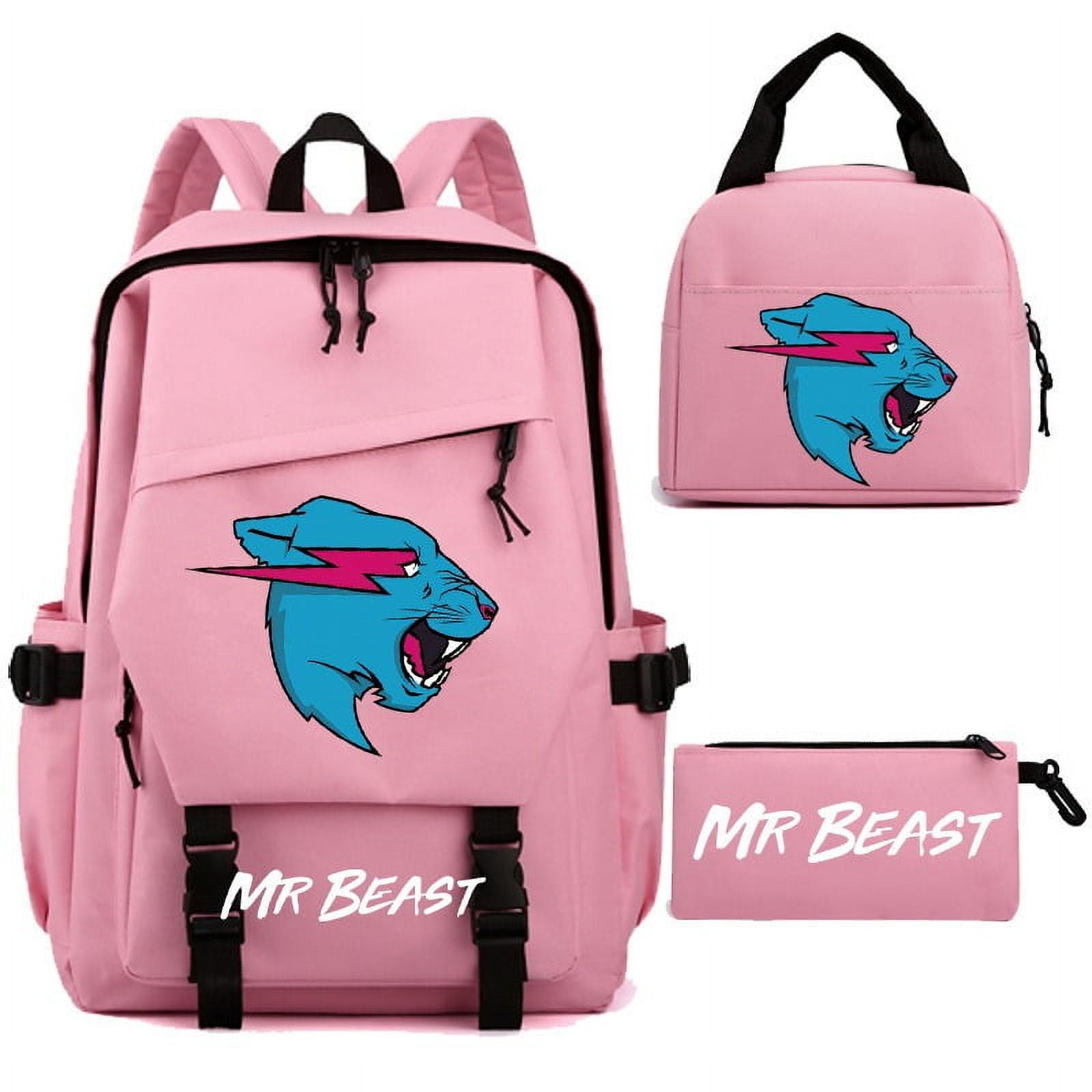 Mr Beast Lightning Cat backpack, outdoor travel bag, student schoolbag ...
