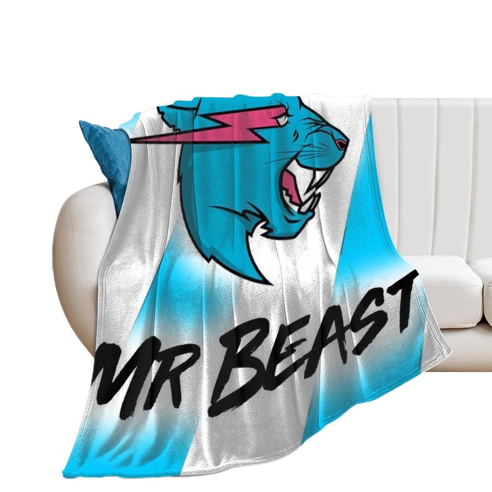 Mr Beast Logo Blanket Decor Throw Blankets Ultra Soft Anime Stuff ...