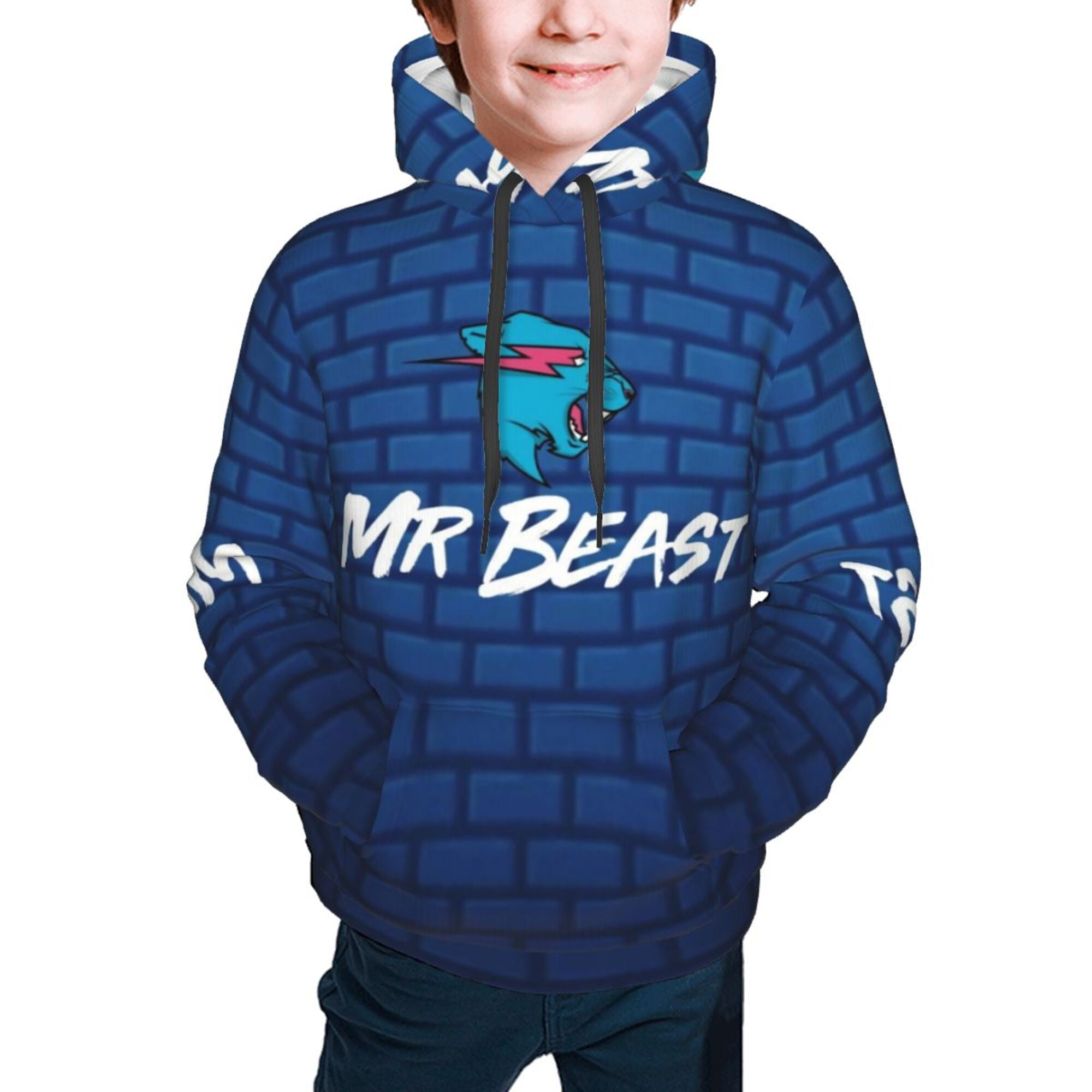 Mr-Beast Logo Hoodies for Boys Girls Teen Kids,Soft Hooded Sweatshirts ...